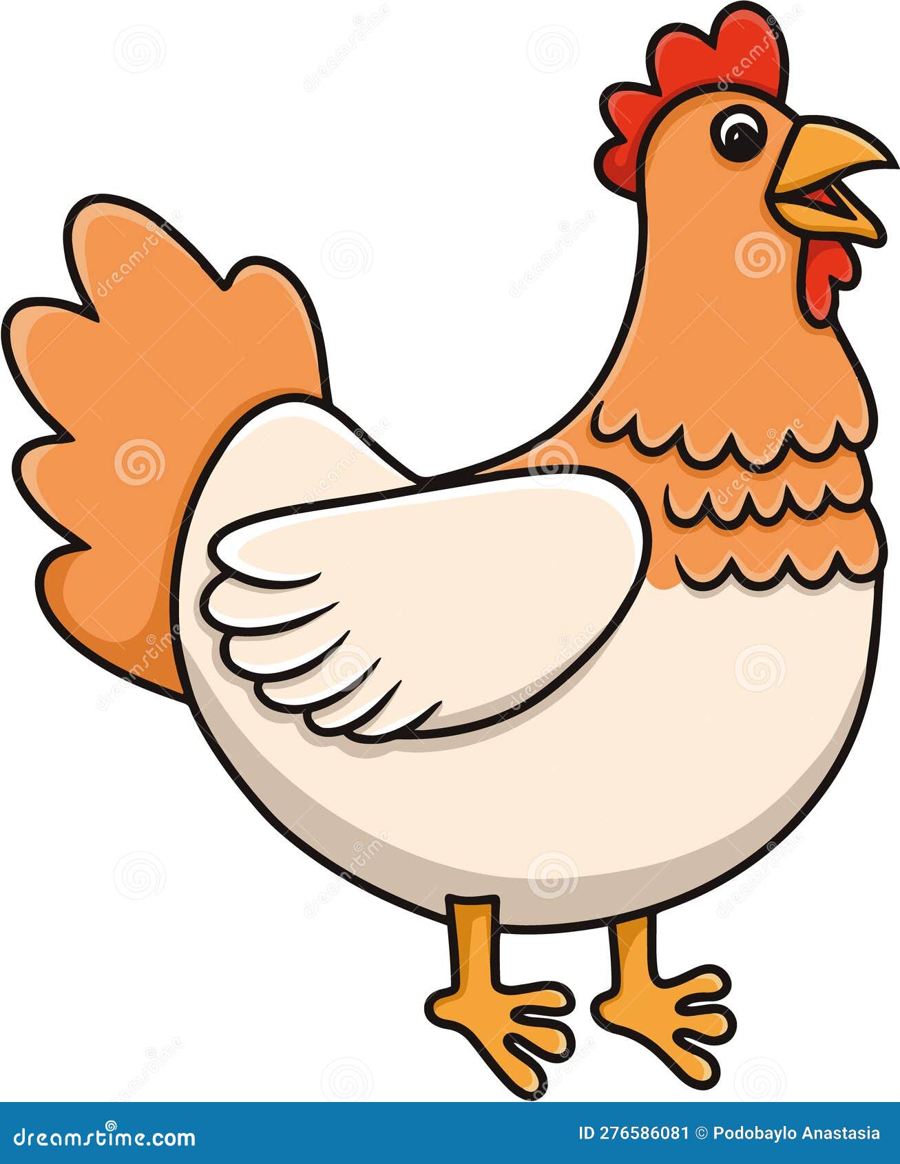 Chicken Clipart Vector stock vector. Illustration of color - 276586081