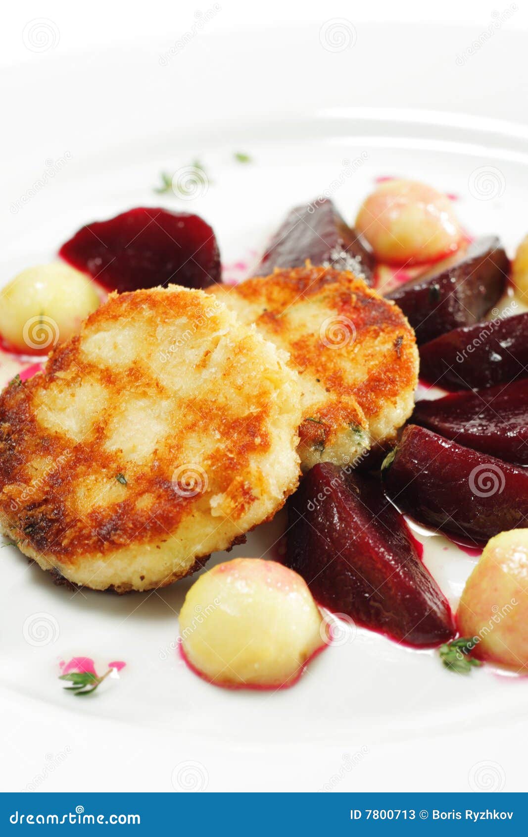 Chicken Confit with Pickled Beet Stock Image - Image of fried, dinner ...