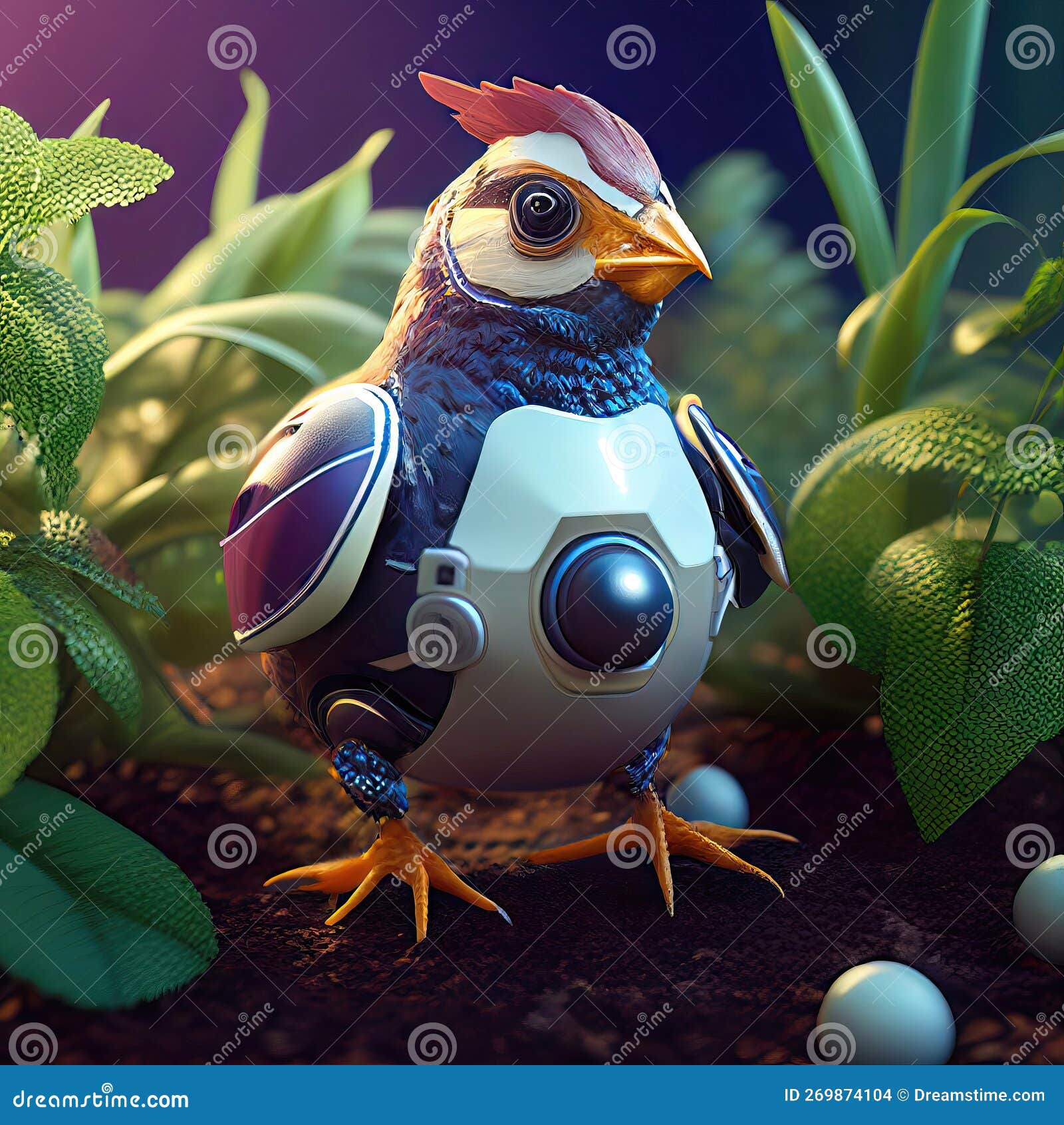 Chicken Coop of the Future with Bilgic Androids that Hatch Eggs Stock ...