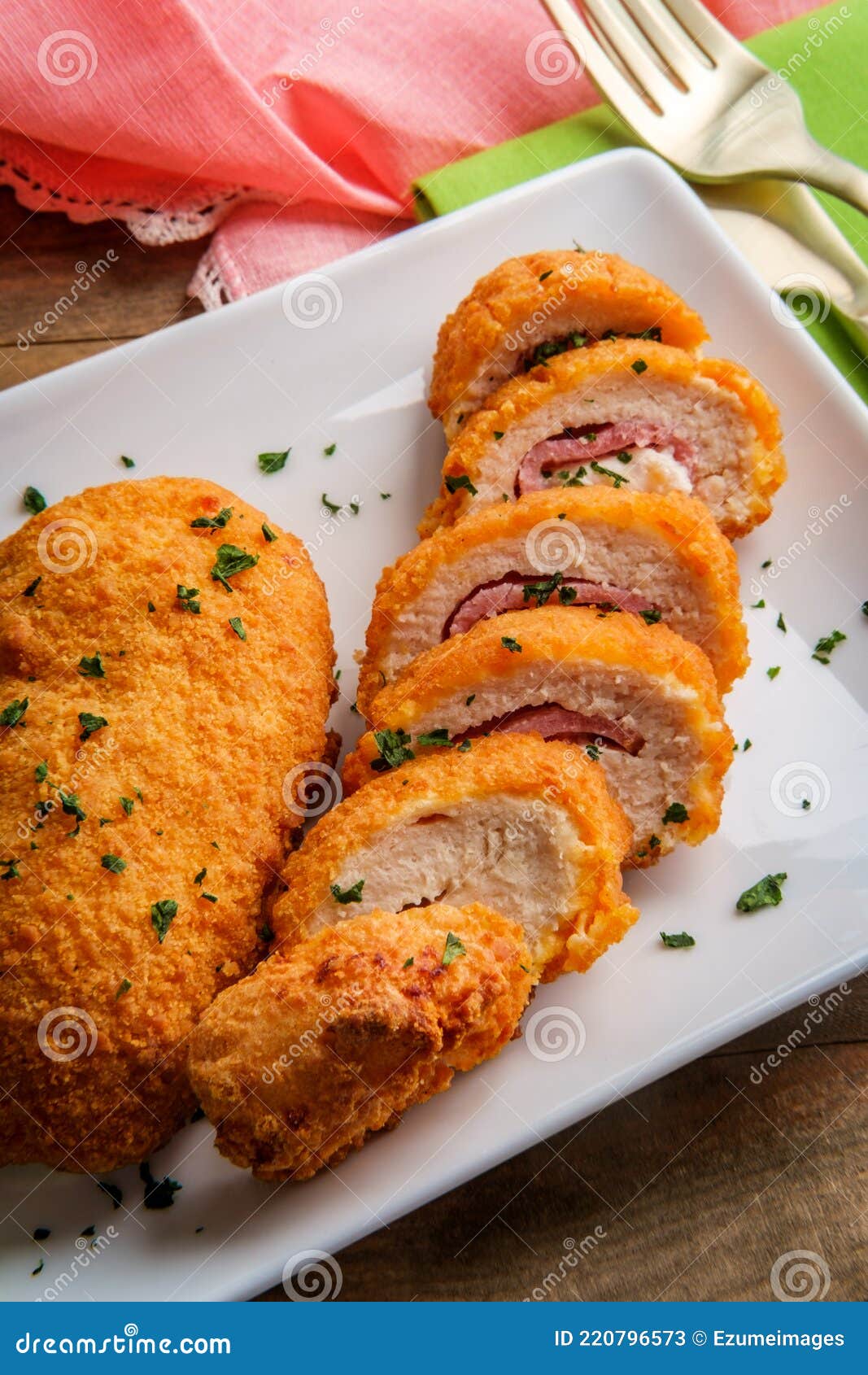 Chicken Cordon Bleu Broccoli Stock Image - Image of filling, dish ...