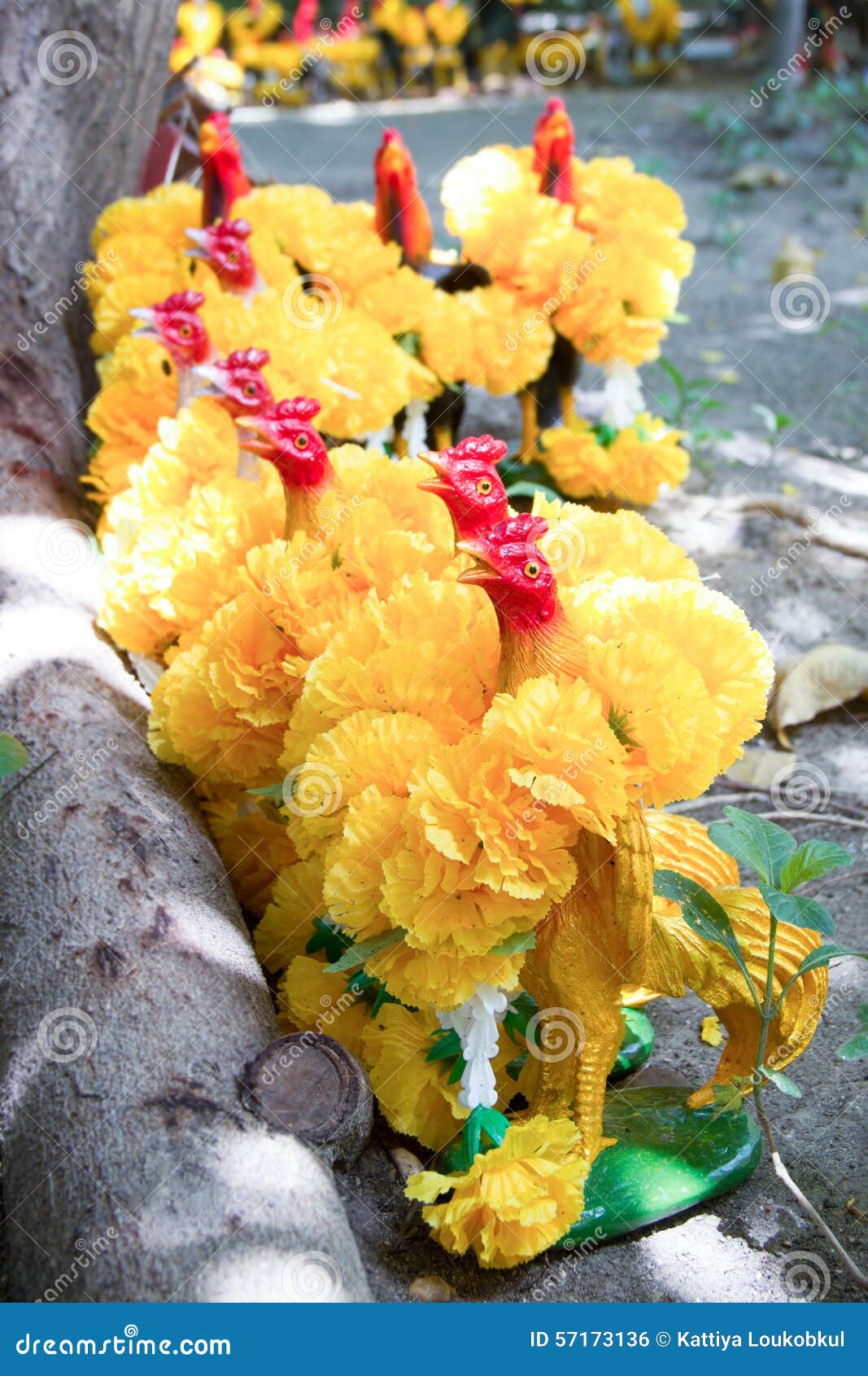 Chicken Crowd Statue for Fullfill One S Obligations Stock Photo - Image ...