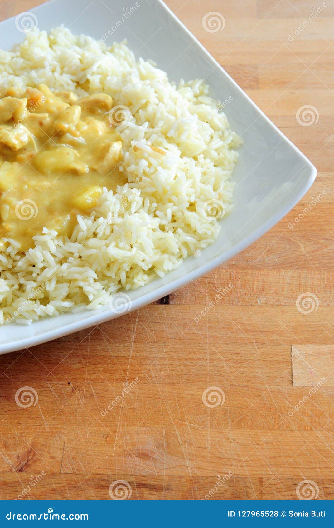 Chicken Curry with Rice, Vertical Stock Photo - Image of indian, copy ...