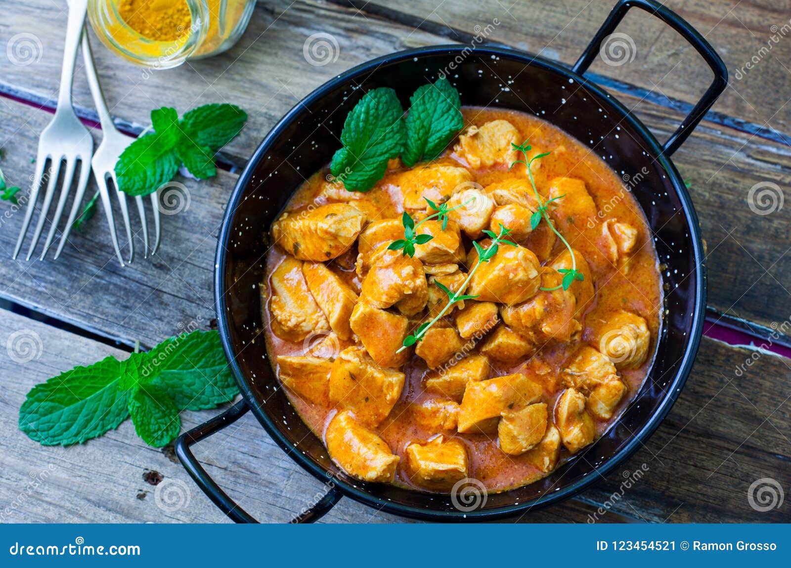 Chicken curry on bowl stock image. Image of lunch, indian - 123454521