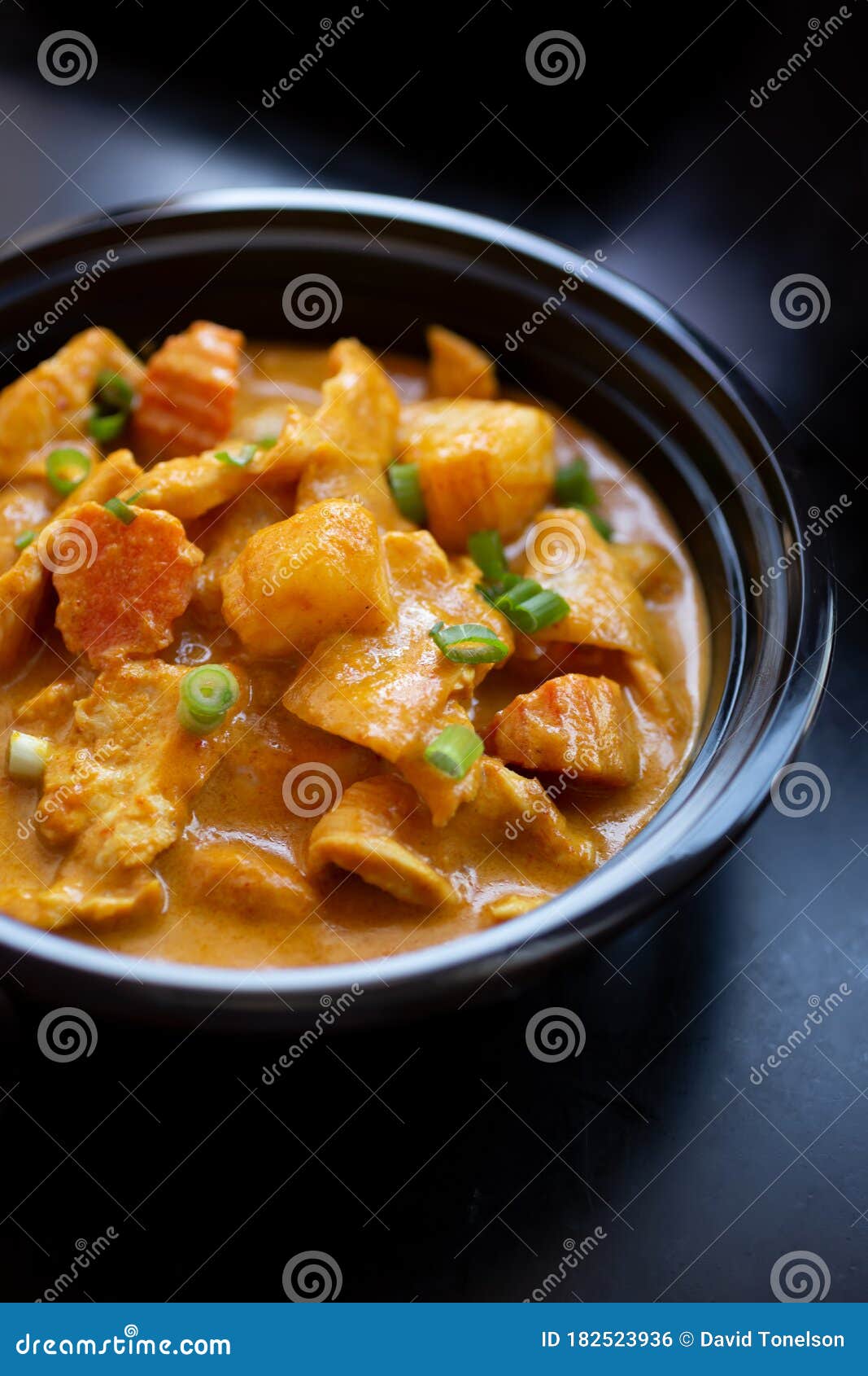 Chicken curry bowl stock photo. Image of table, menu - 182523936