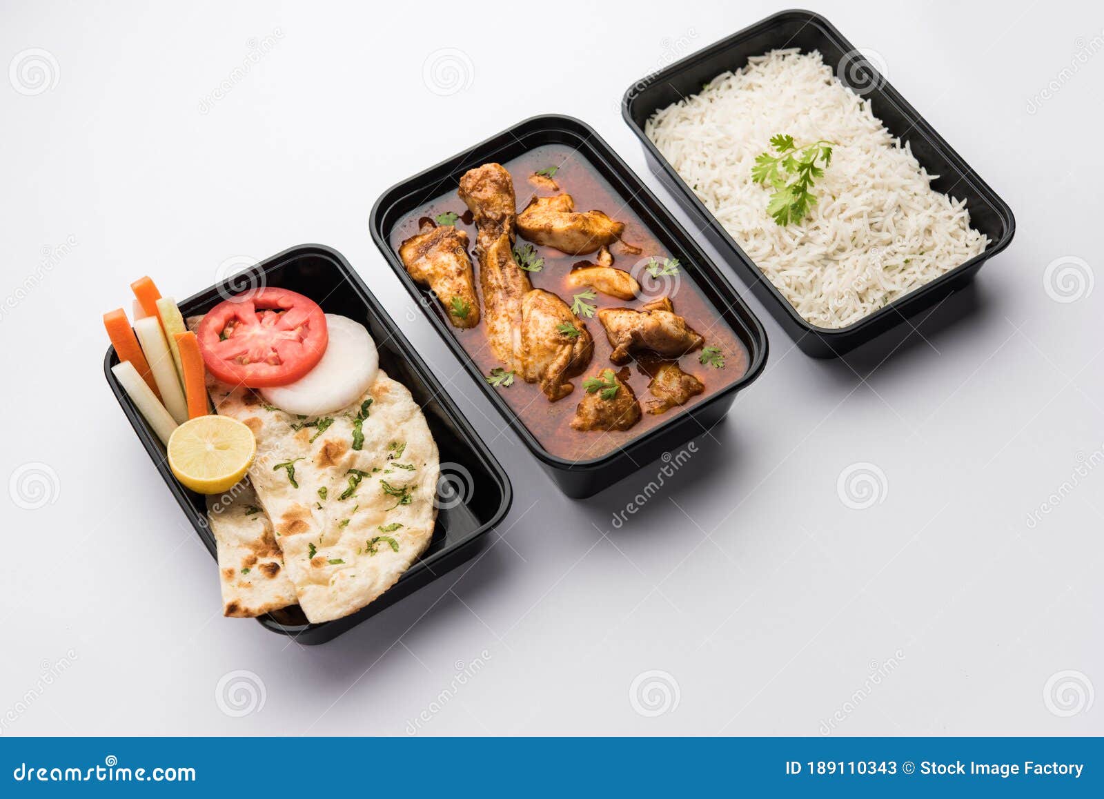 Chicken Curry Masala Packed in Plastic Container for Home Delivery ...