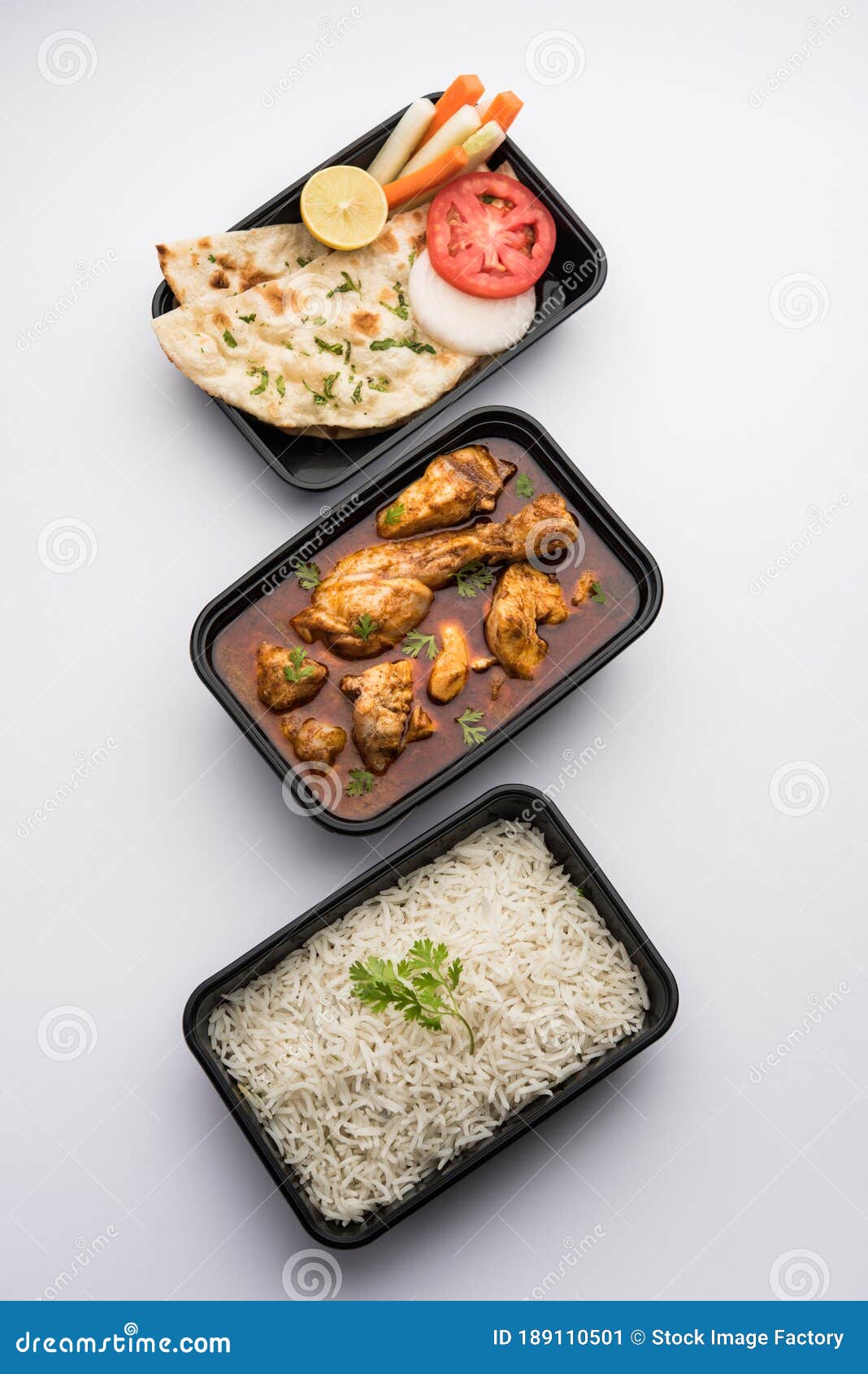 Chicken Curry Masala Packed in Plastic Container for Home Delivery ...