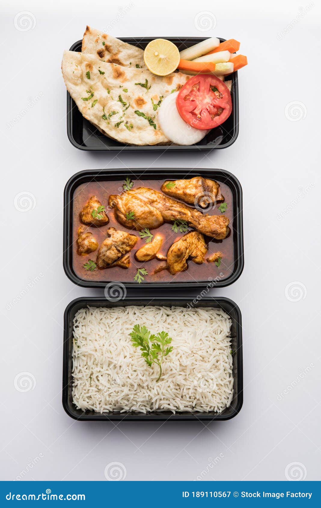 Chicken Curry Masala Packed in Plastic Container for Home Delivery ...