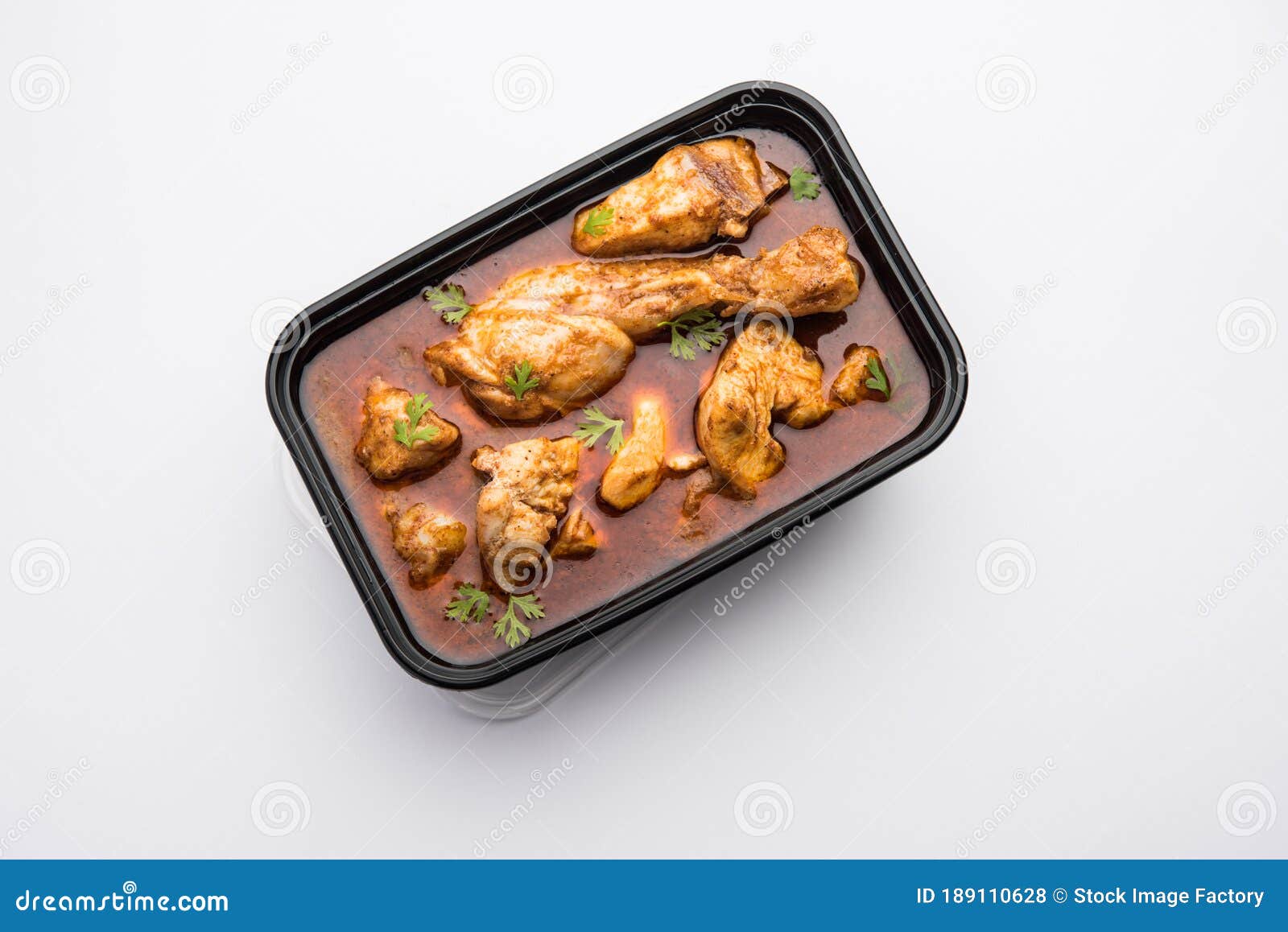 Chicken Curry Masala Packed in Plastic Container for Home Delivery ...