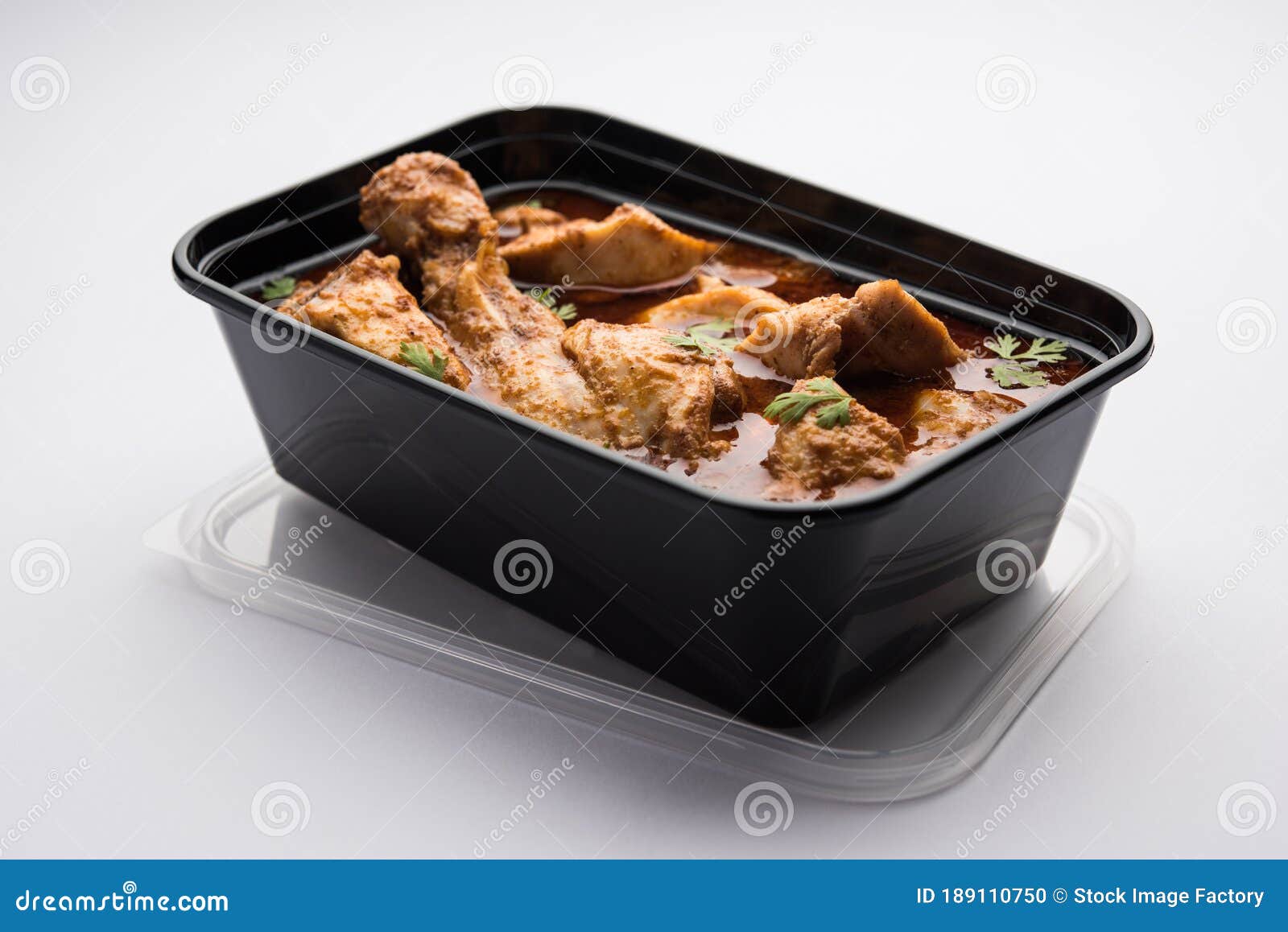 Chicken Curry Masala Packed in Plastic Container for Home Delivery ...