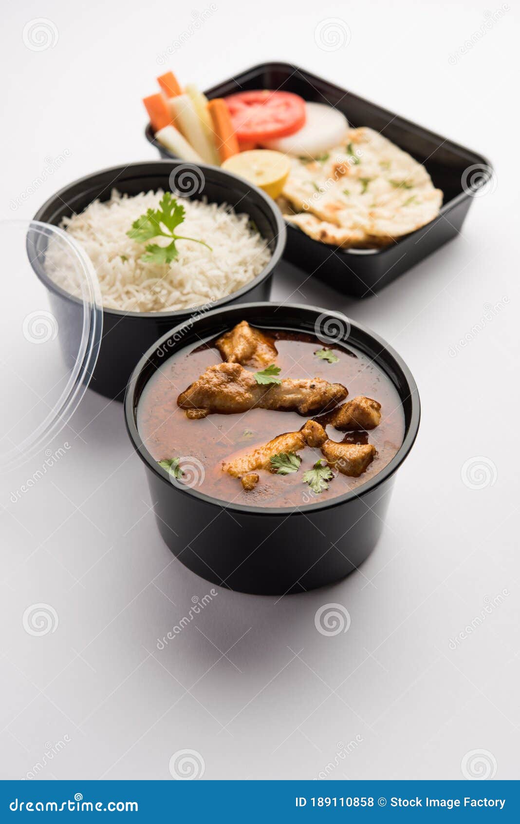 Chicken Curry Masala Packed in Plastic Container for Home Delivery ...