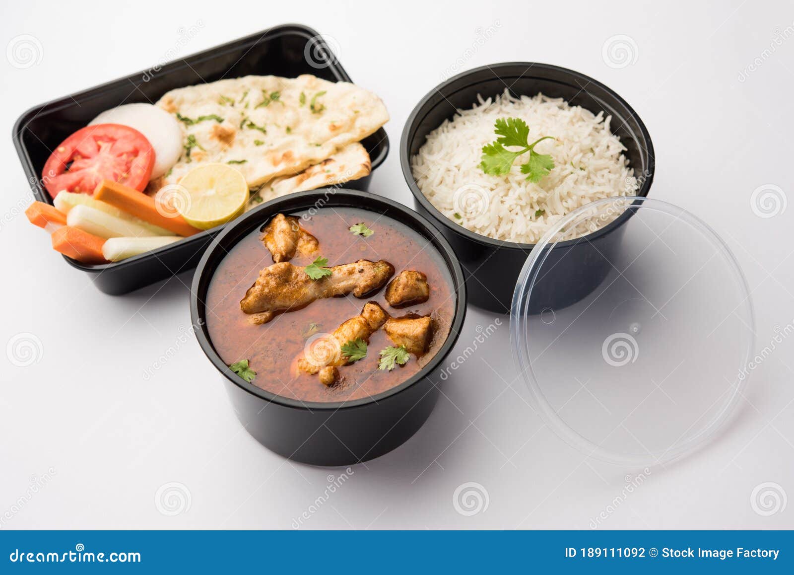 Chicken Curry Masala Packed in Plastic Container for Home Delivery ...