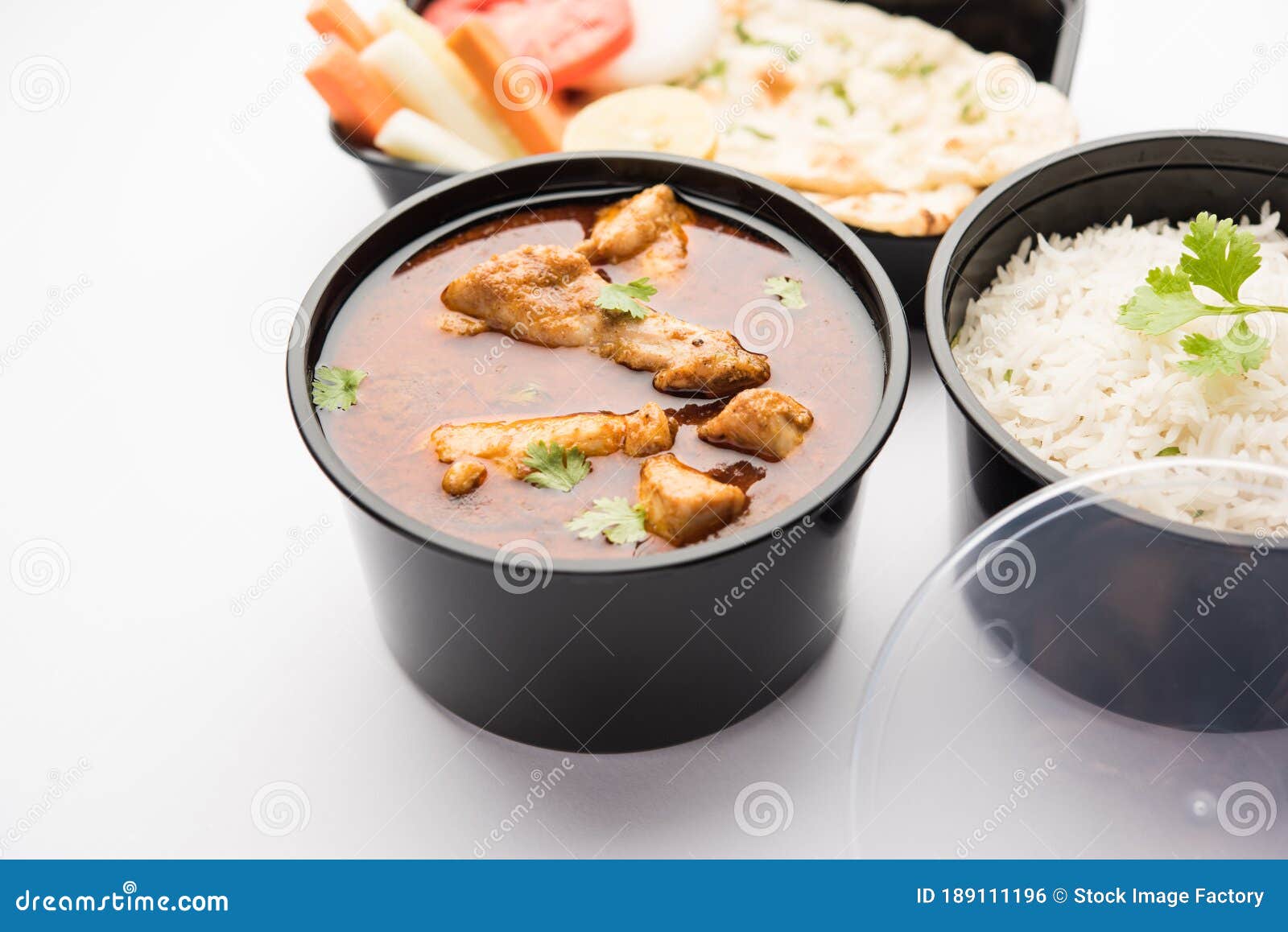 Chicken Curry Masala Packed in Plastic Container for Home Delivery ...