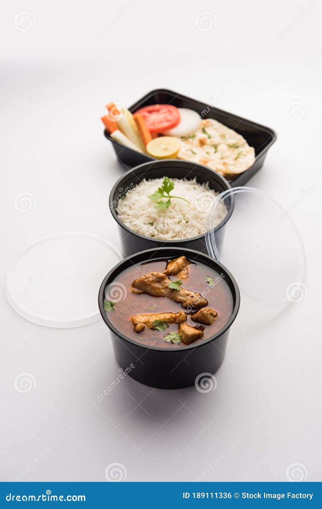 Chicken Curry Masala Packed in Plastic Container for Home Delivery ...