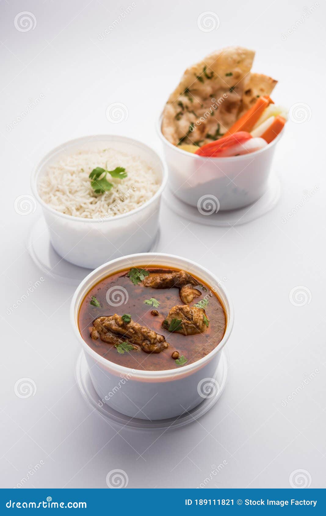 Chicken Curry Masala Packed in Plastic Container for Home Delivery ...