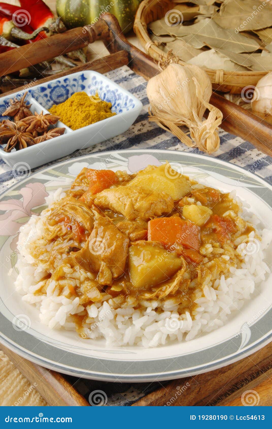 Chicken Curry and Rice stock photo. Image of fresh, cuisine - 19280190