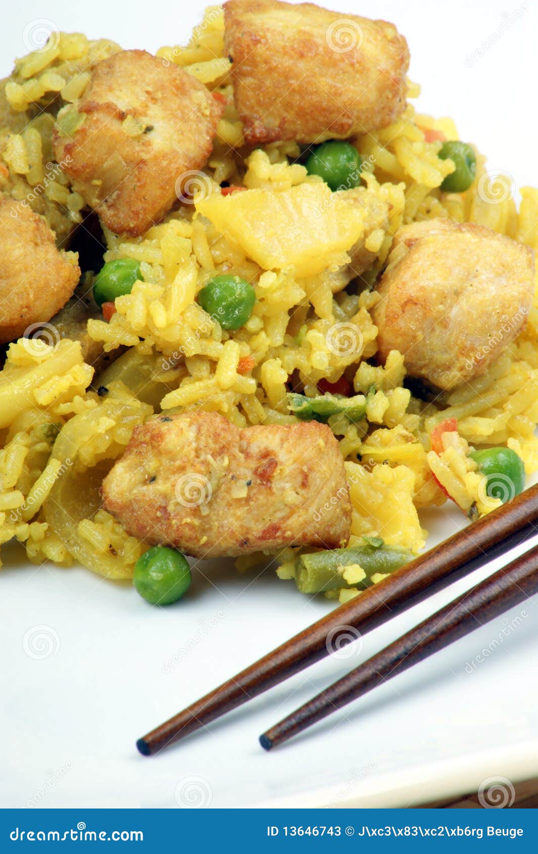 Chicken Curry with Rice on a Plate Stock Image - Image of food, gourmet ...