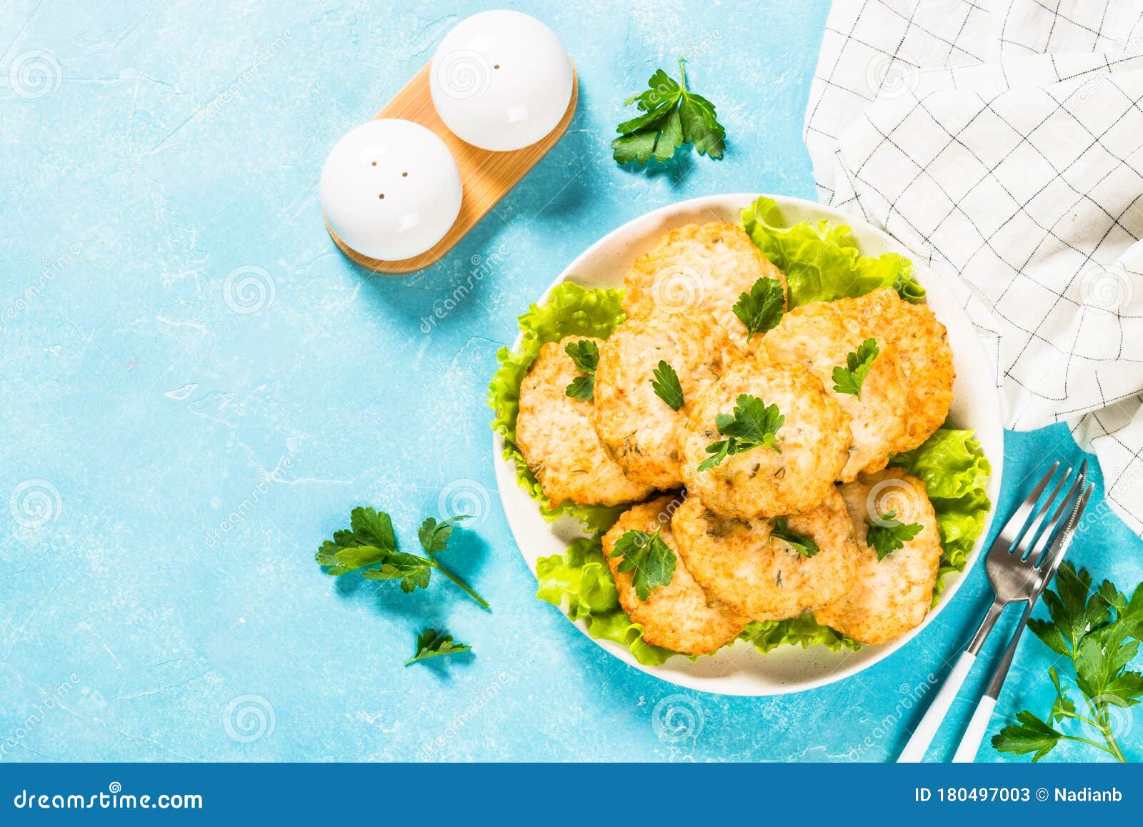 Chicken Cutlet in the Plate. Stock Image - Image of keto, cuisine ...