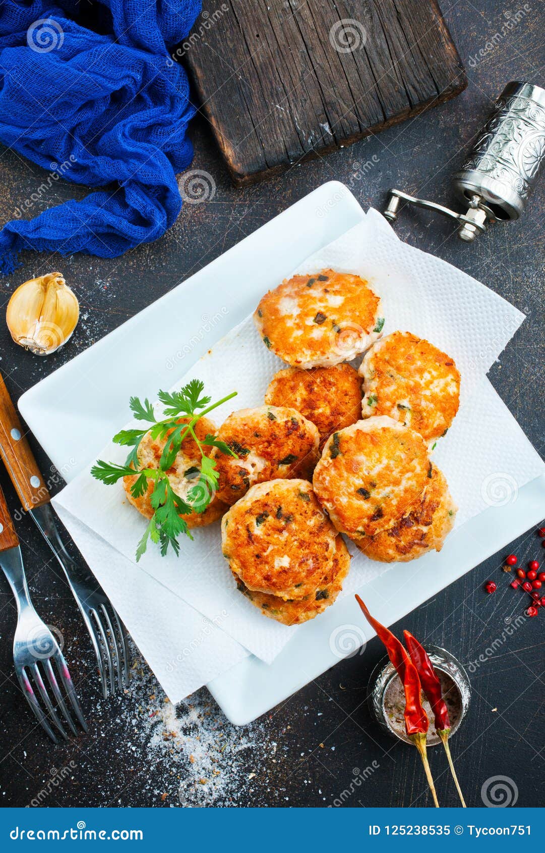 Cutlets stock image. Image of cutlets, grilled, baked - 125238535
