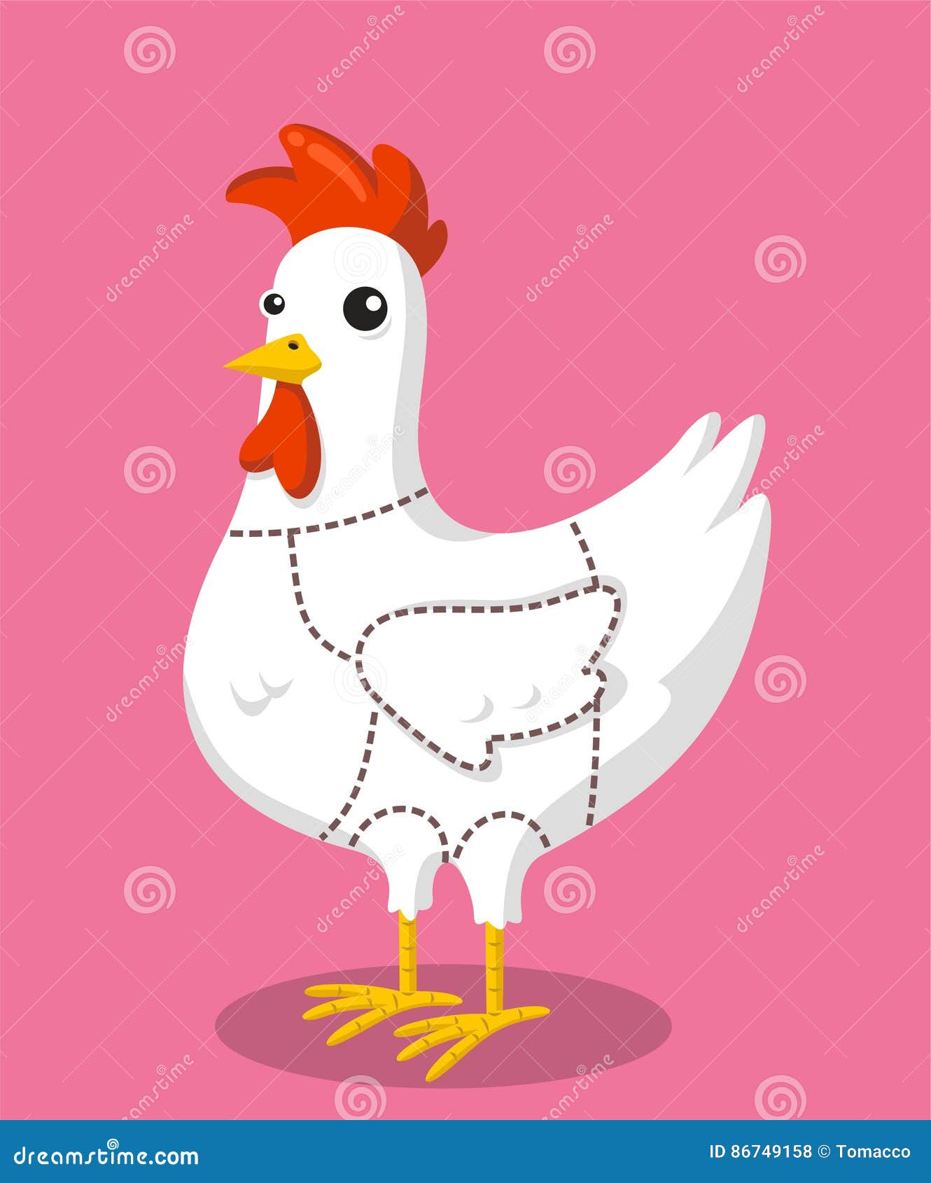 Chicken Cuts Vector Illustration | CartoonDealer.com #60424240
