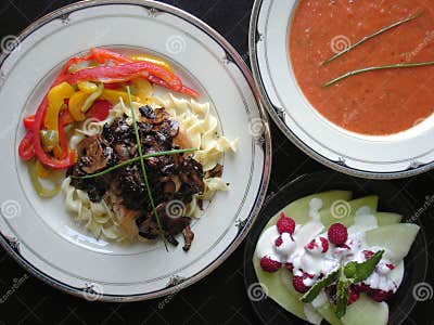 Chicken Dinner stock photo. Image of cream, gourmet, setting - 125950