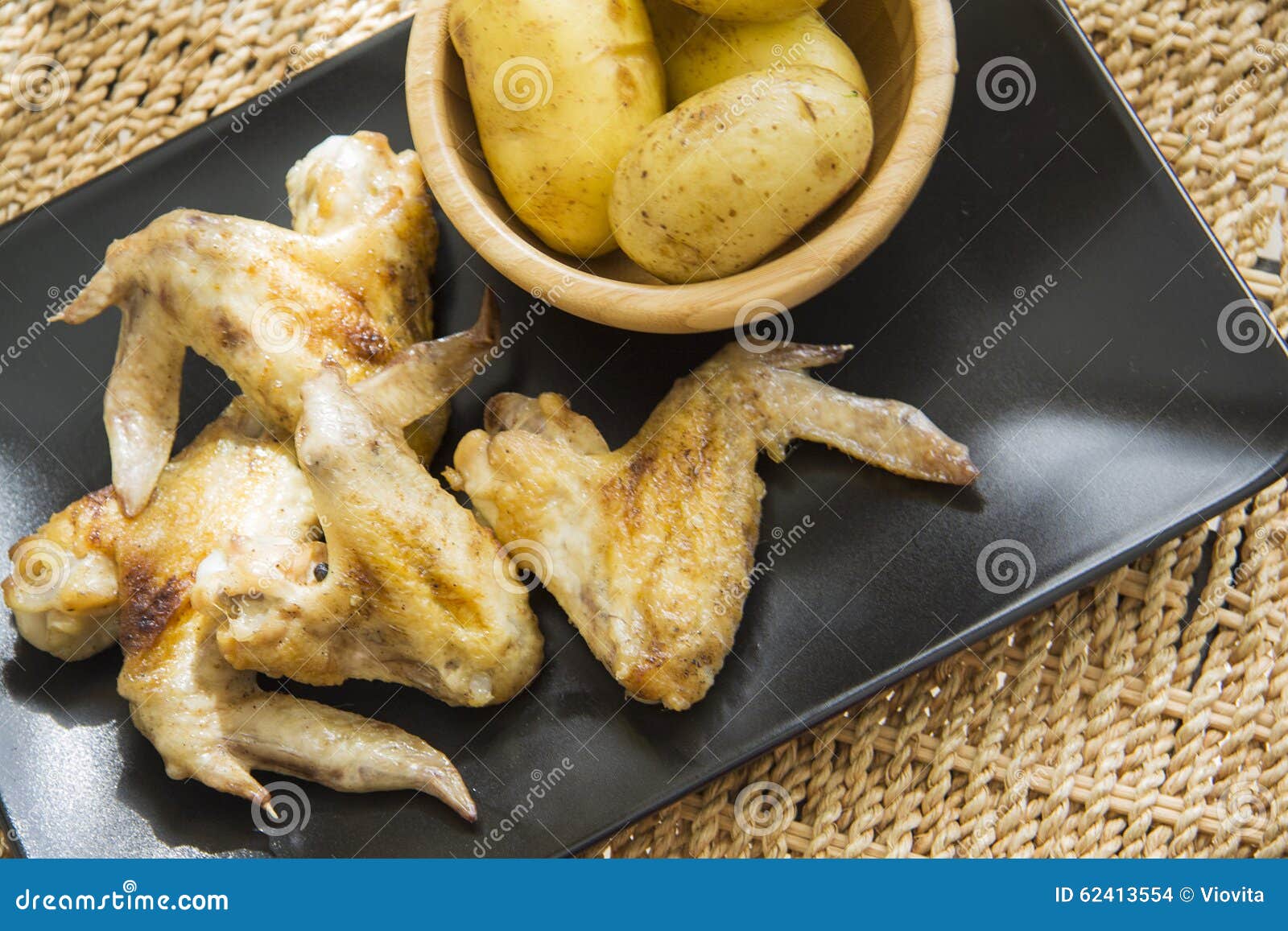 Chicken dinner on table stock photo. Image of chef, cooking - 62413554