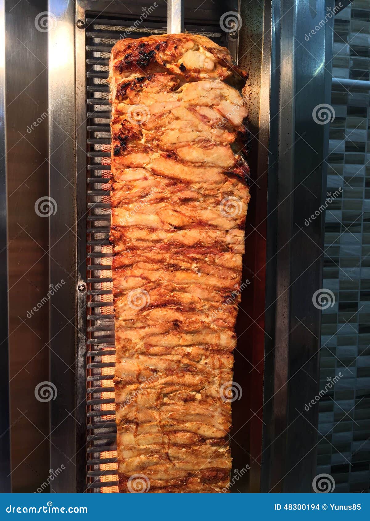 Chicken Doner stock photo. Image of meat, chicken, meal - 48300194