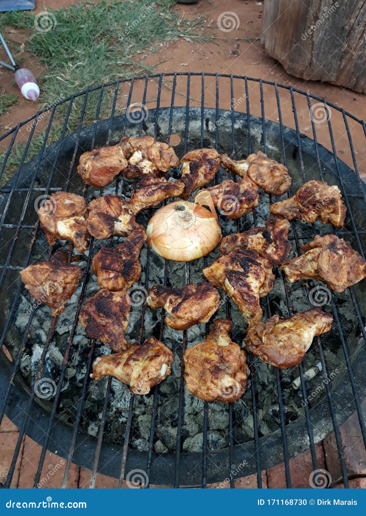 Chicken Drumbsticks on Braai Stock Photo - Image of food, drumbsticks ...