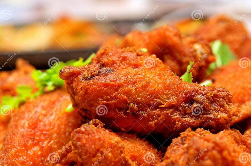 Chicken Drumlets Fried in Shrimp Paste Stock Photo - Image of drumlet ...