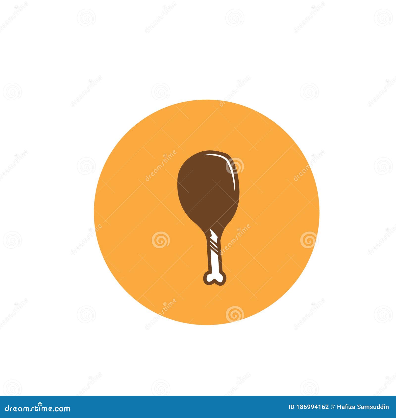 Chicken Drumstick. Vector Illustration Decorative Design Stock Vector ...