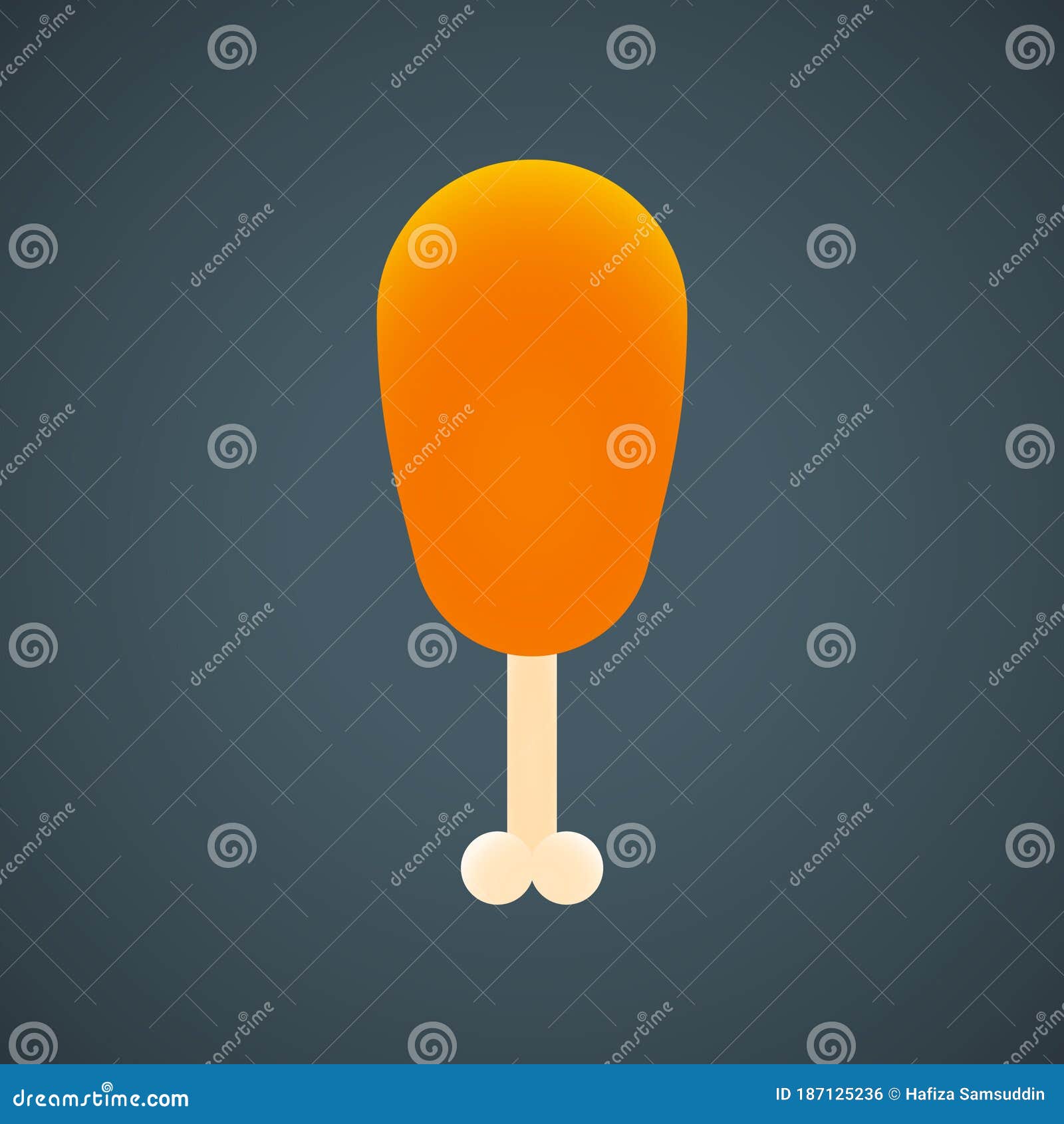 Chicken Drumstick. Vector Illustration Decorative Design Stock Vector ...