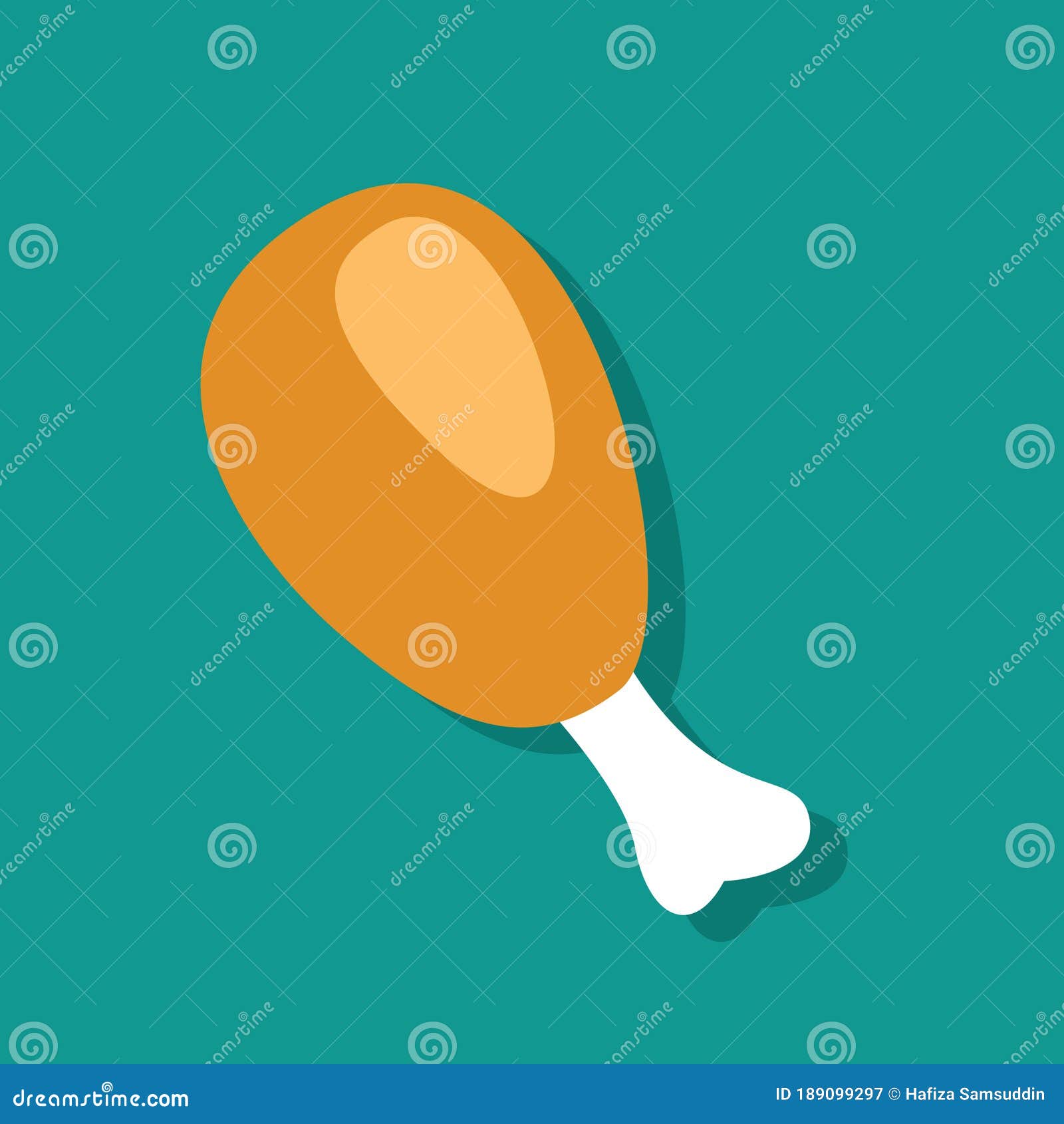 Chicken Drumstick. Vector Illustration Decorative Design Stock Vector ...