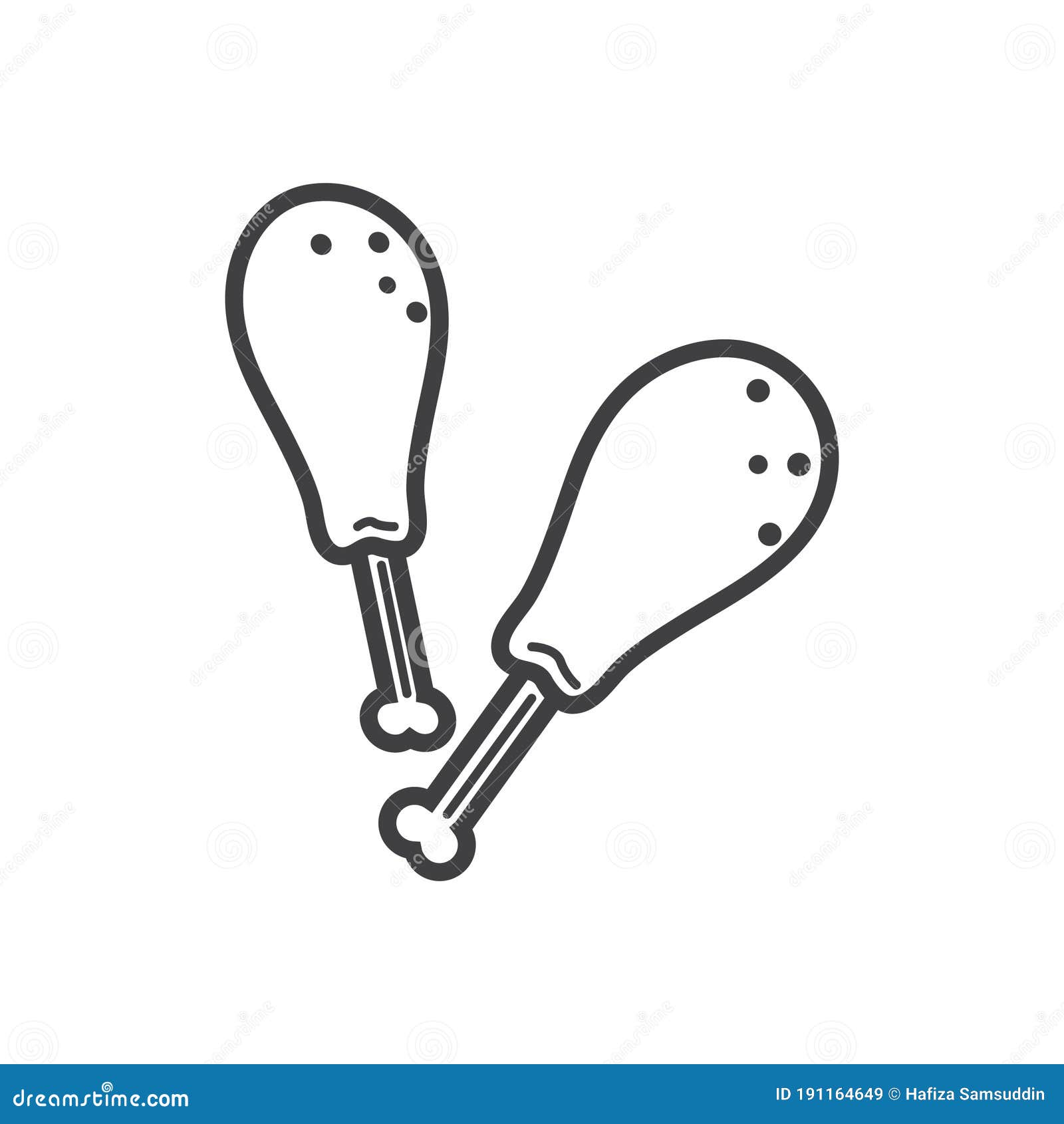 Chicken Drumsticks. Vector Illustration Decorative Design Stock Vector ...