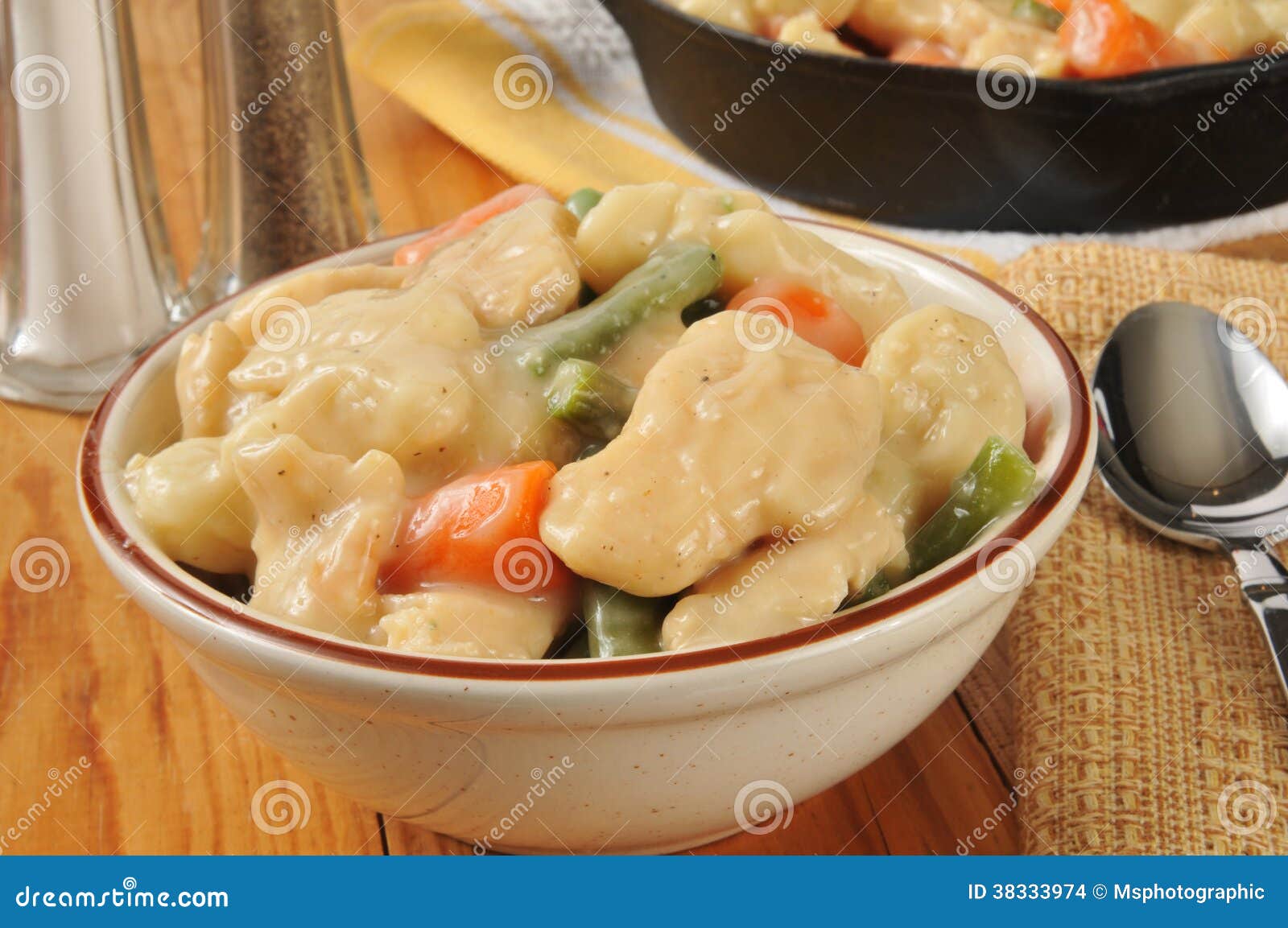 Chicken and dumplings stock photo. Image of plates, dumplings - 38333974