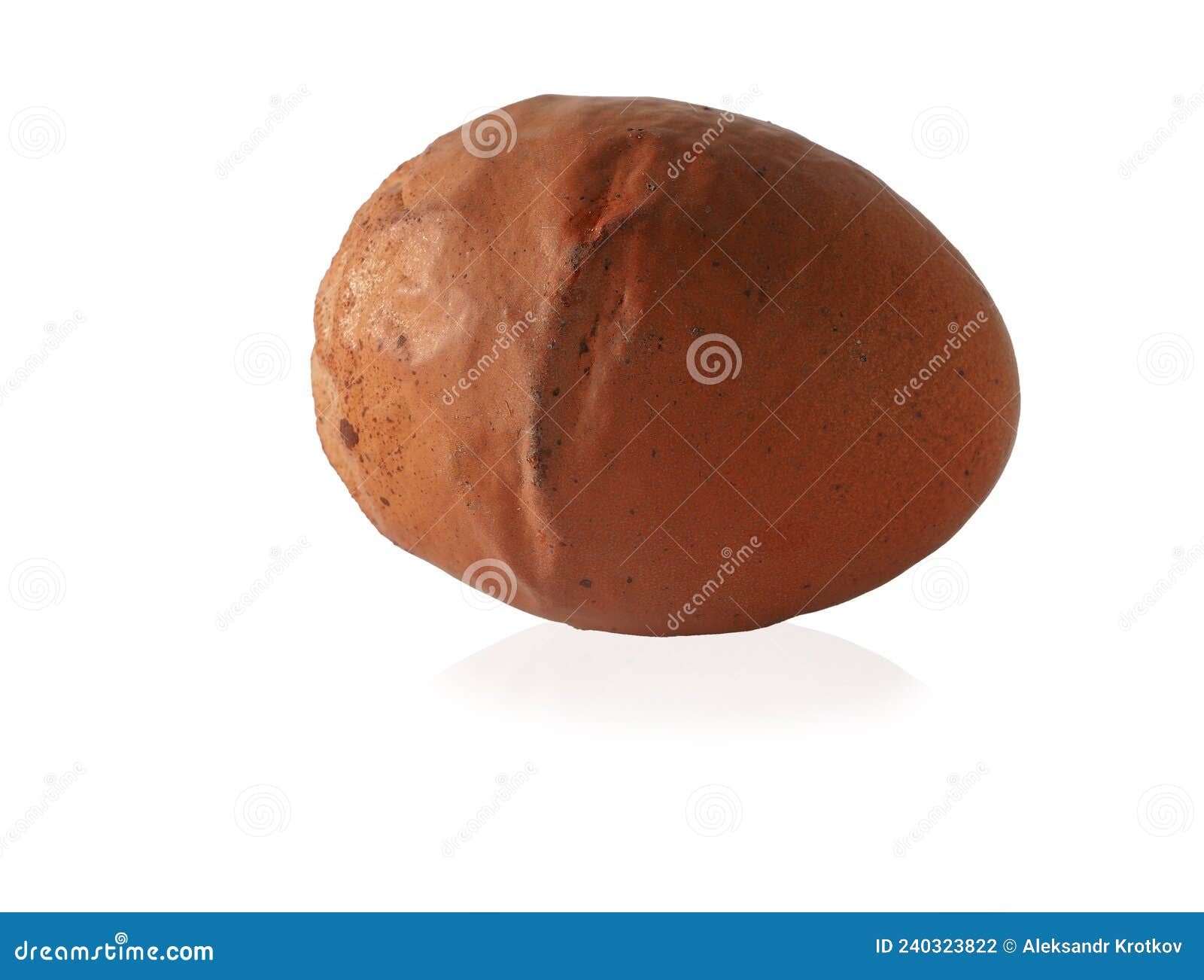 A Chicken Egg with a Deformed Shell. a Brown Egg with an Ugly Shell in ...
