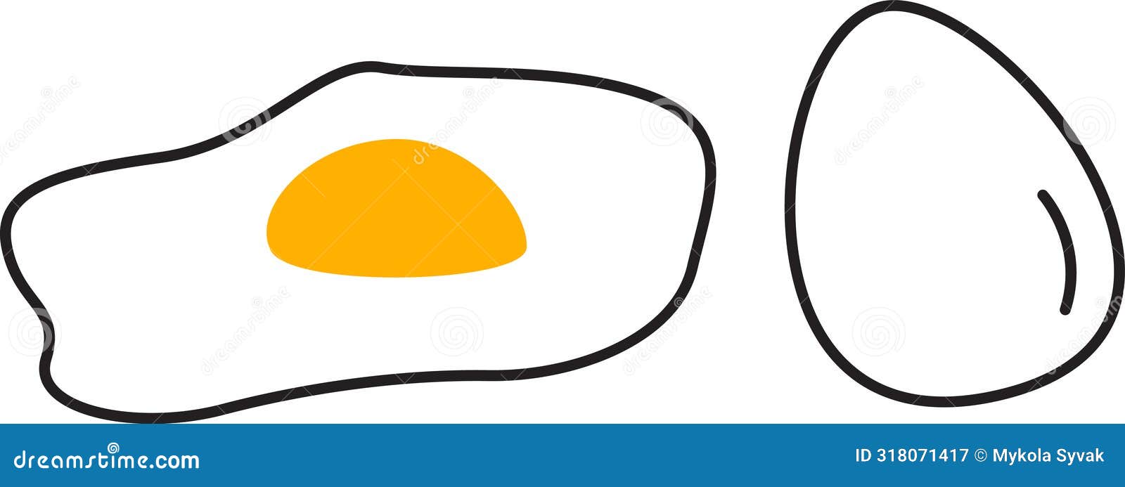 Chicken Egg Hand Drawn stock vector. Illustration of product - 318071417