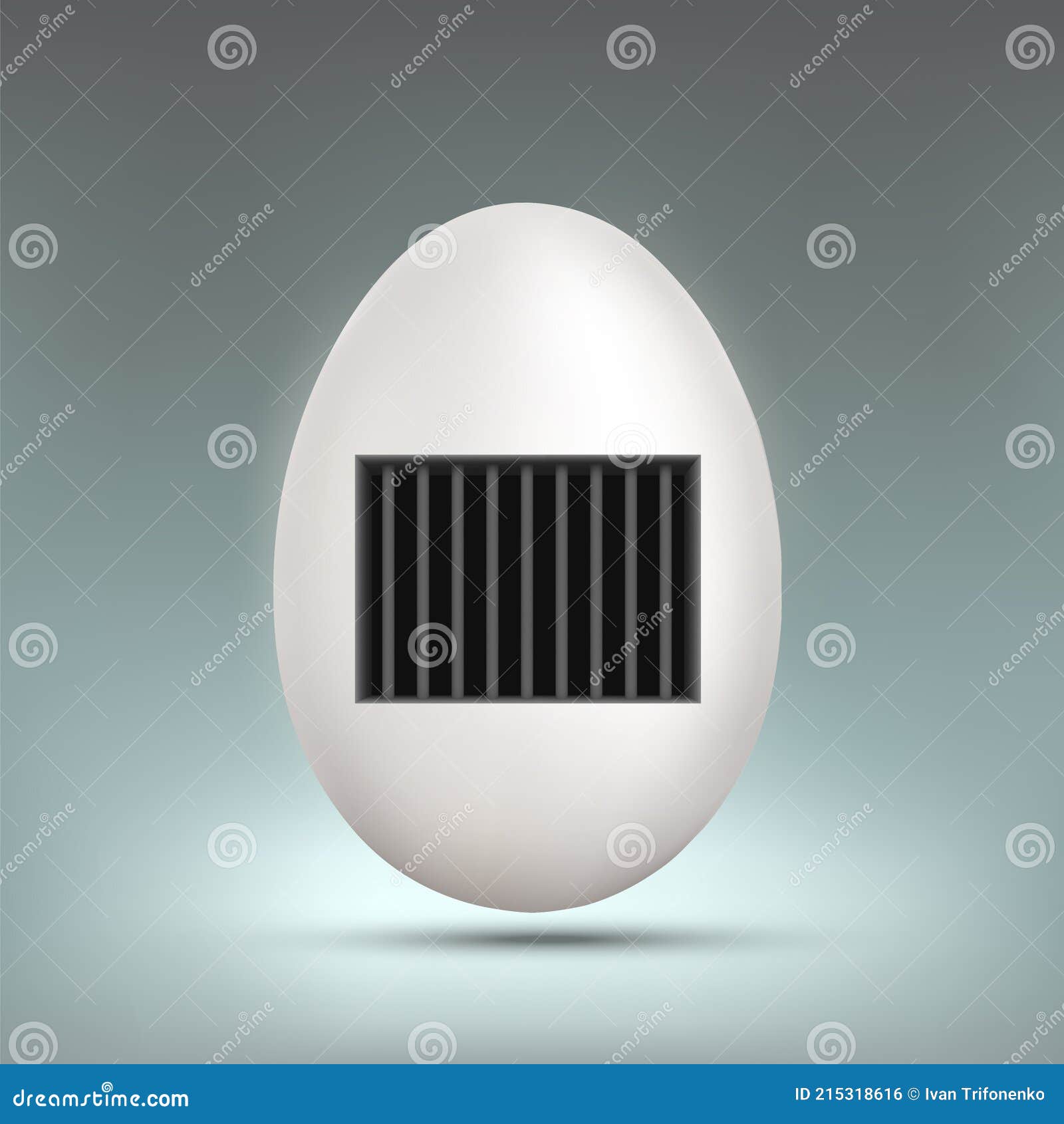 Chicken Egg with Prison Bars Stock Vector - Illustration of cell ...