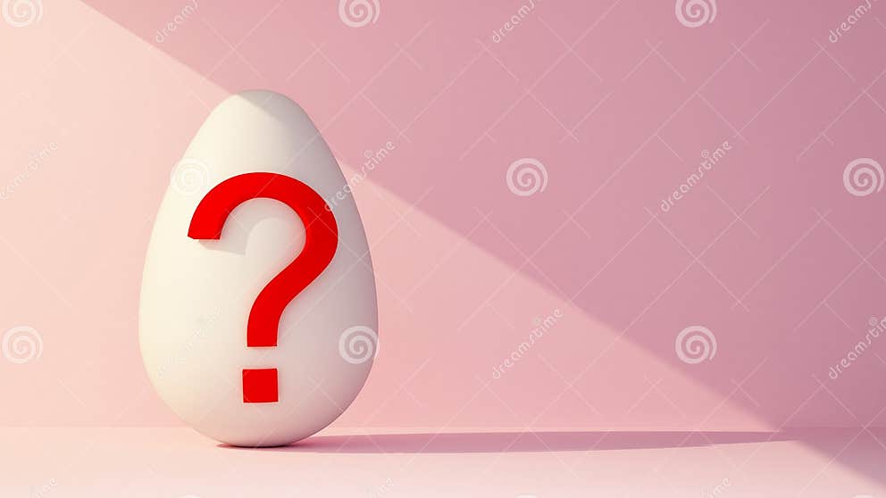 Chicken Egg with a Question Mark Stock Illustration - Illustration of ...