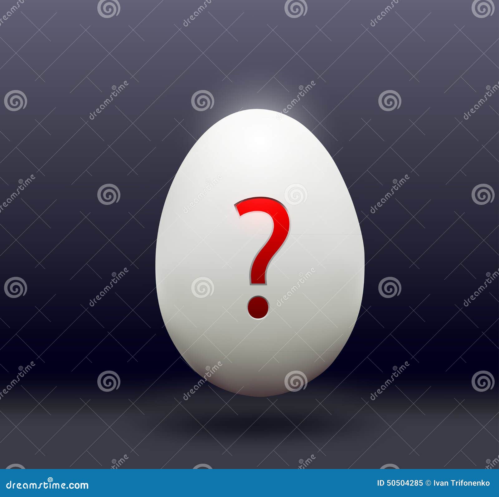 Chicken Egg with a Question Mark Stock Illustration - Illustration of ...