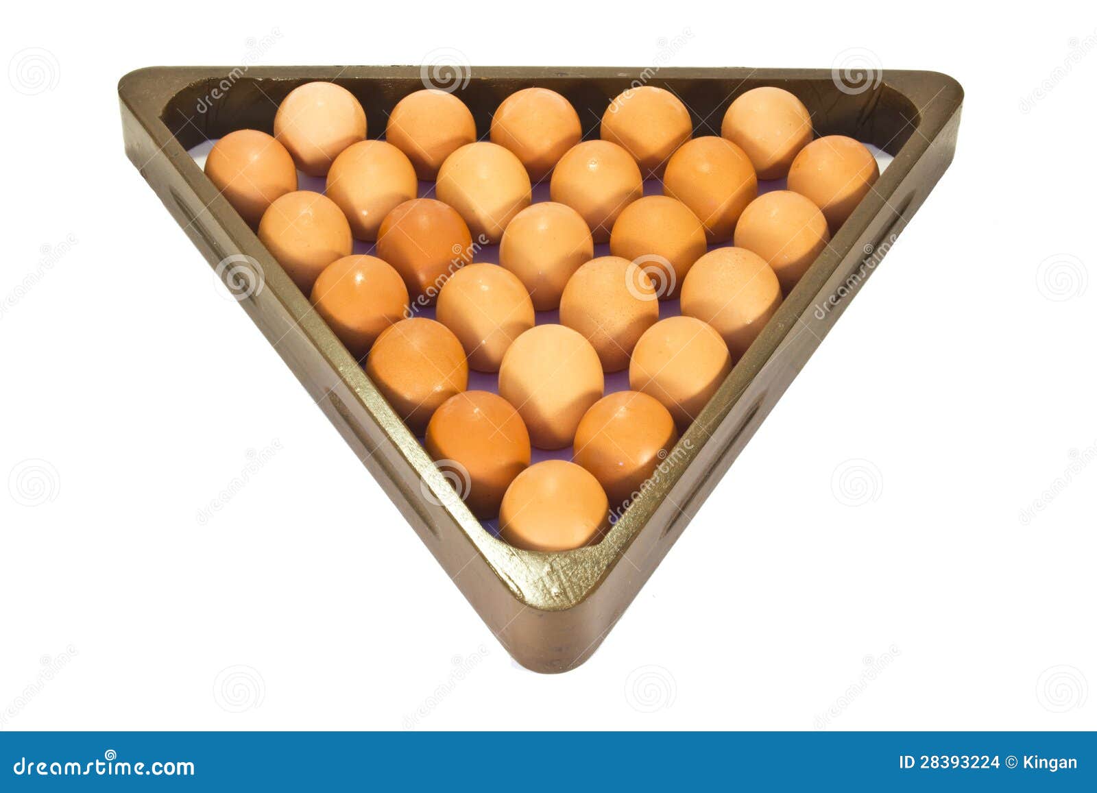 Chicken Eggs in the Billiard Triangle Stock Photo - Image of health ...