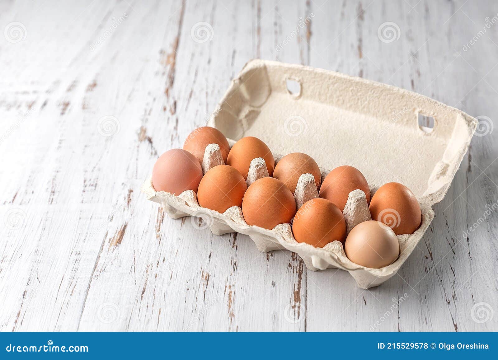 Chicken Eggs in a Corrugated Container for Packing Eggs on a Light ...