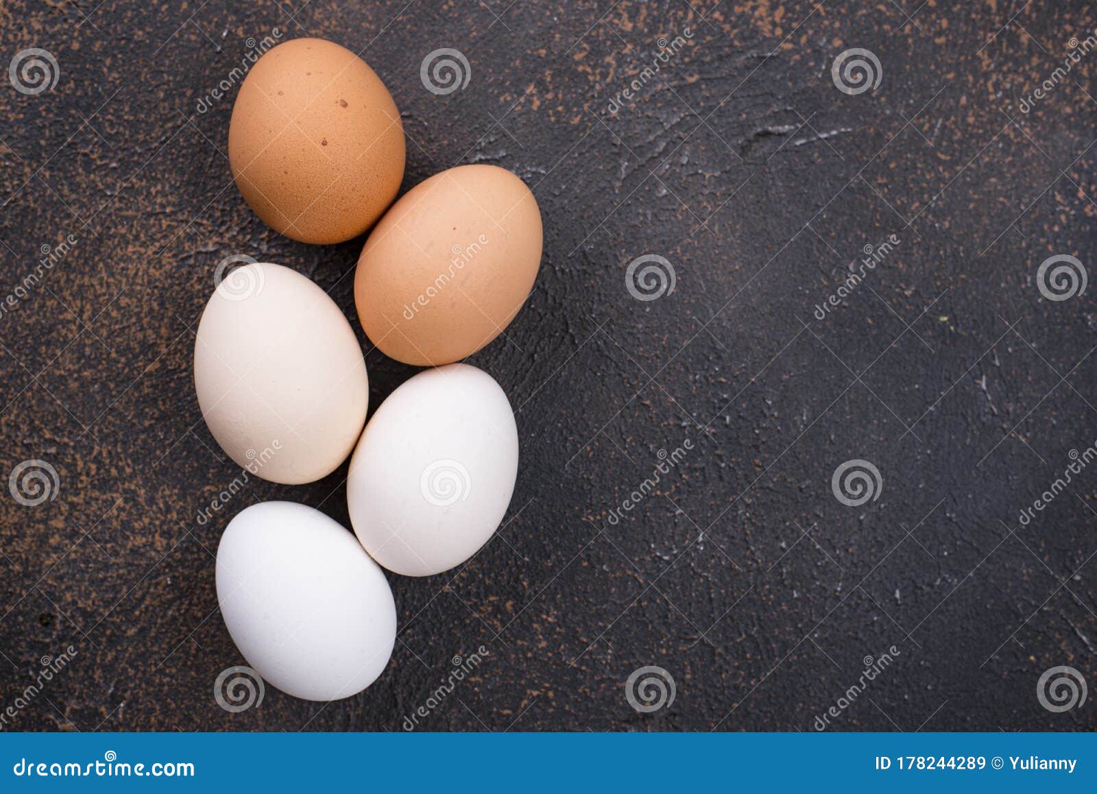 Chicken Eggs Gradient from Light To Dark Stock Image - Image of ...