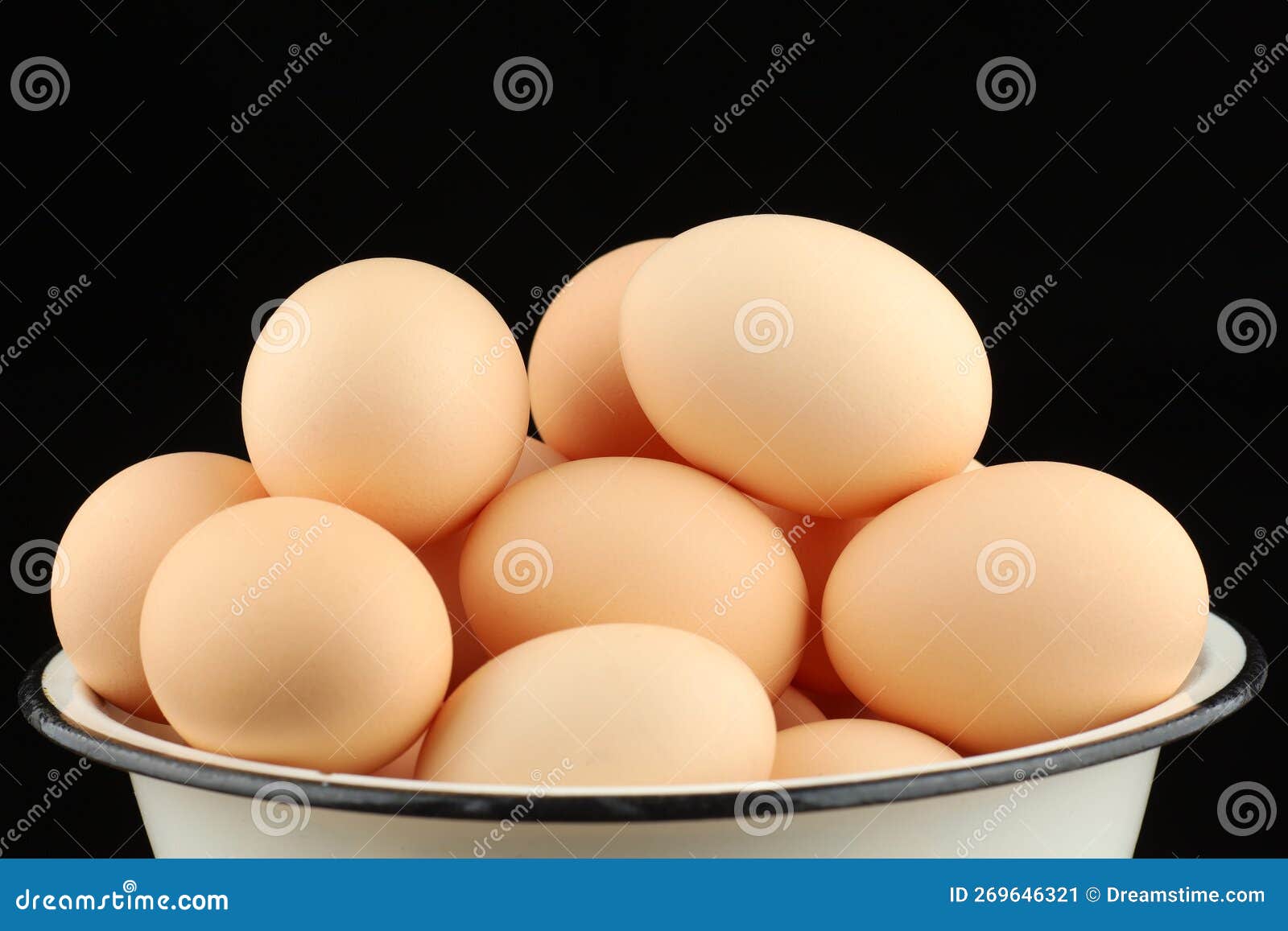 Chicken Eggs. a Lot of Chicken Eggs in a Bowl Stock Image - Image of ...