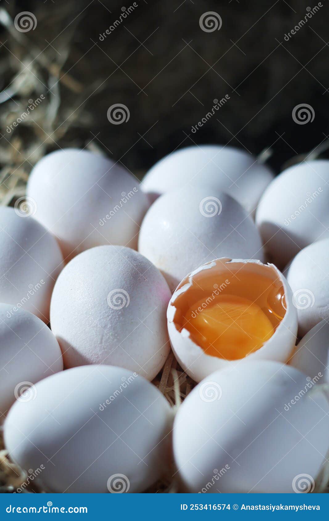 Chicken Eggs in Rustic Style Low Key Stock Photo - Image of farming ...