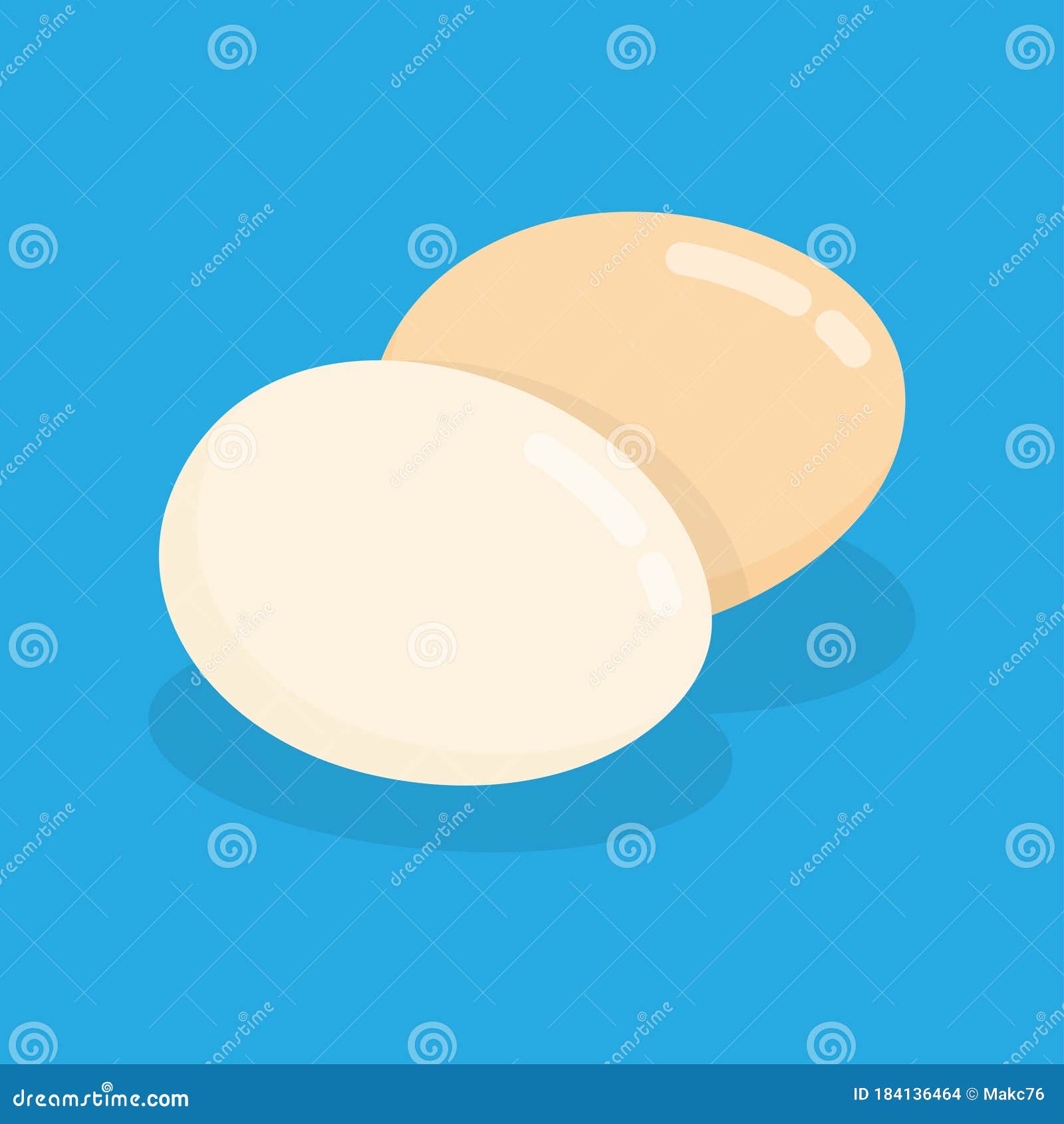 Chicken Eggs with Shadow, Chicken Egg Breakfast Stock Vector ...