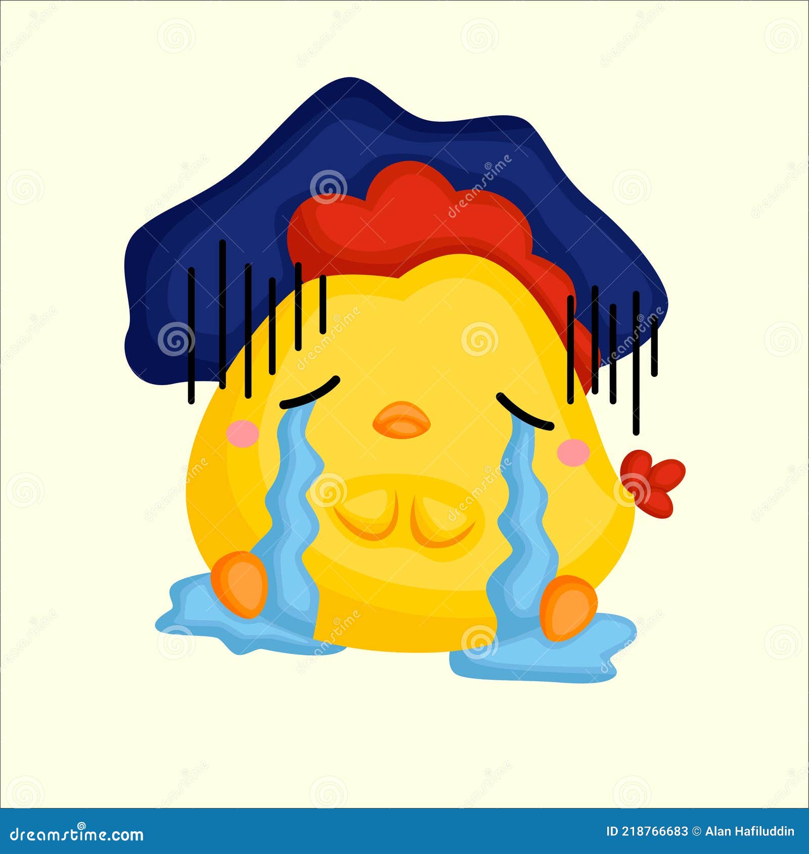 Set Of Emotions Chicken Different Characters Cartoon Vector Royalty ...