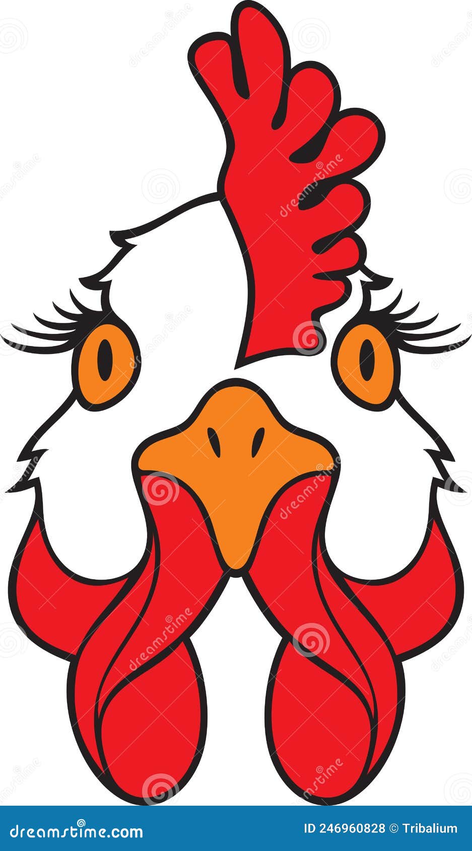 Cartoon Chicken Face