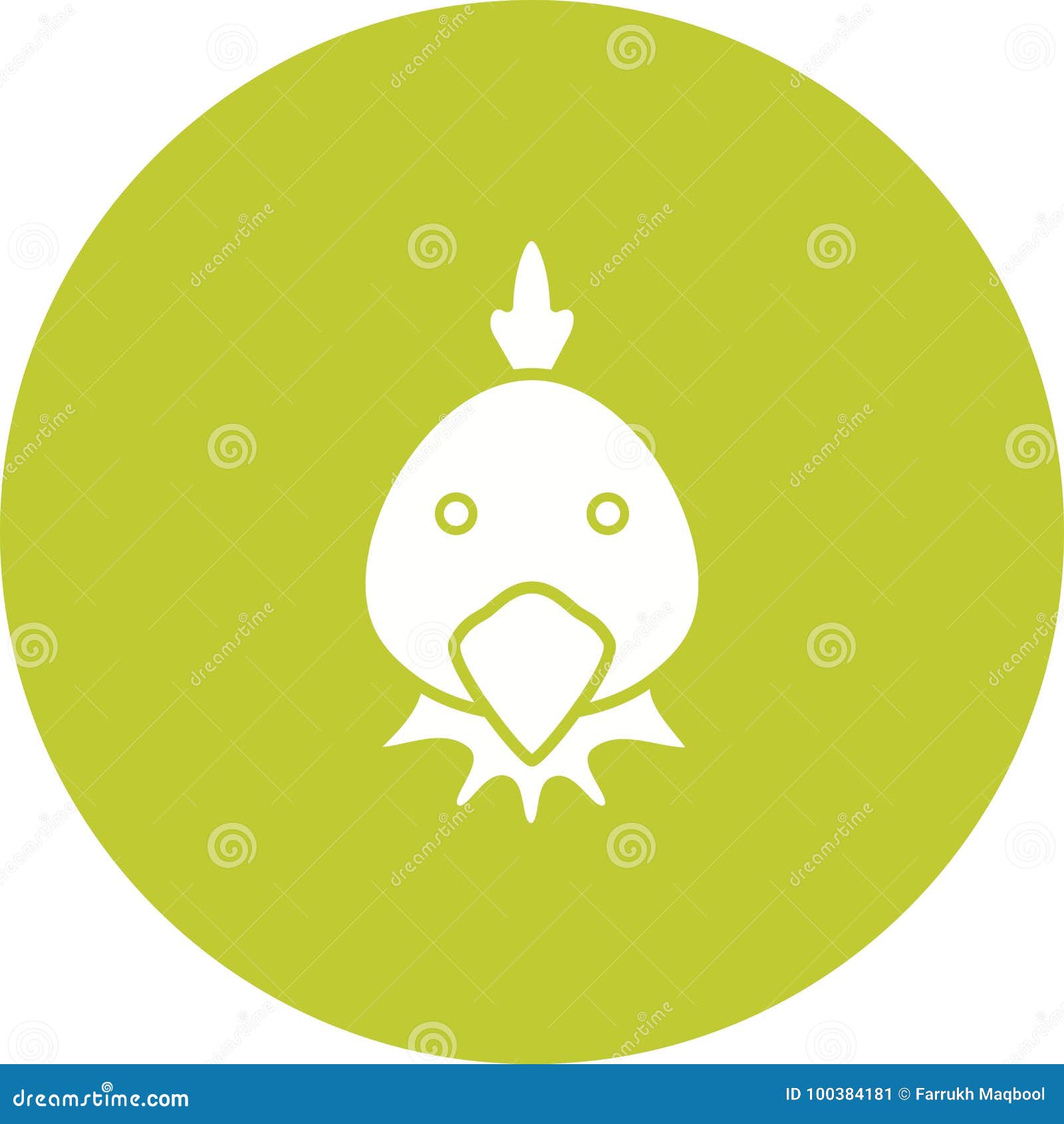 Chicken Face stock vector. Illustration of food, vector - 100384181
