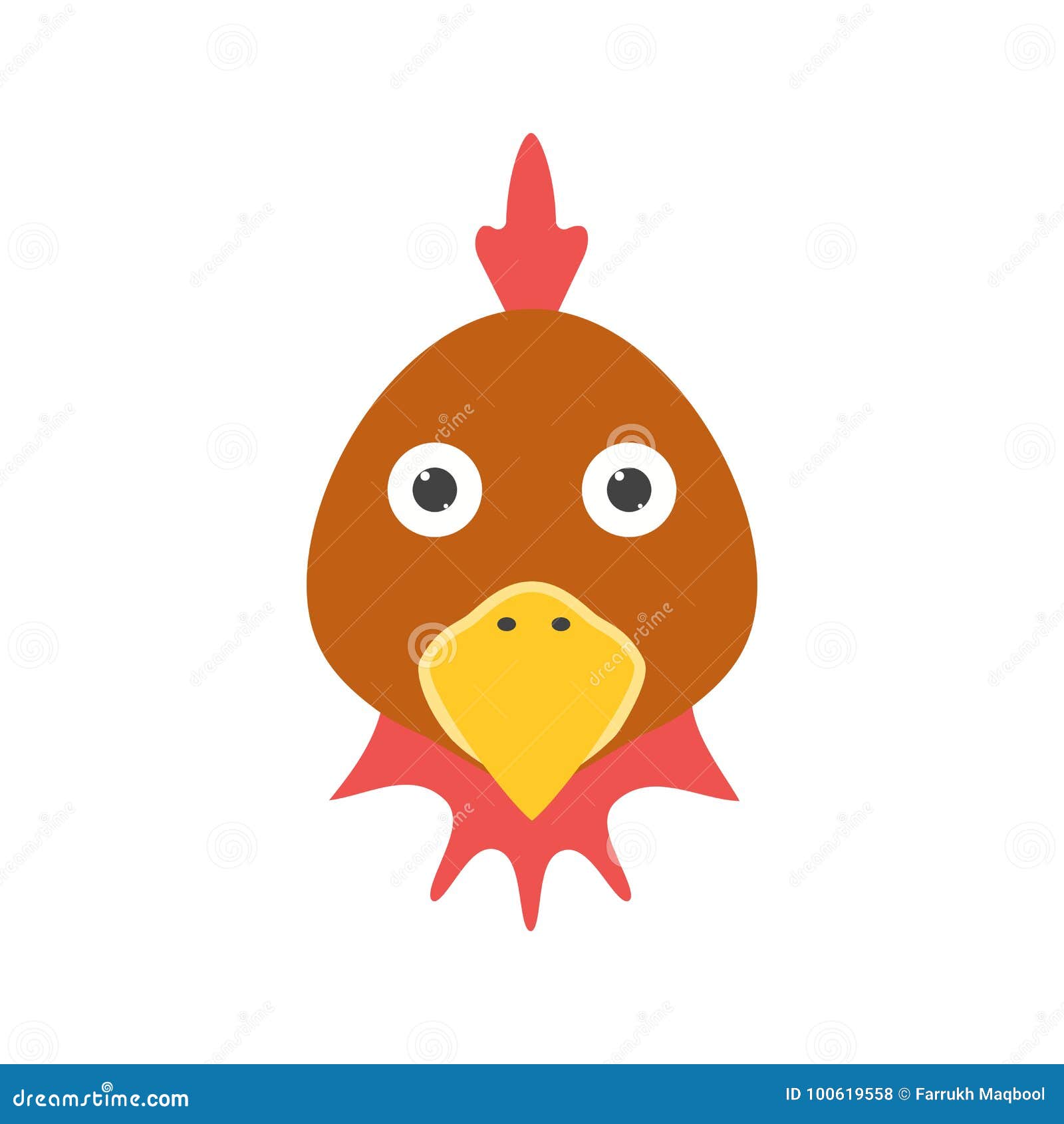 Chicken Face stock vector. Illustration of agriculture - 100619558