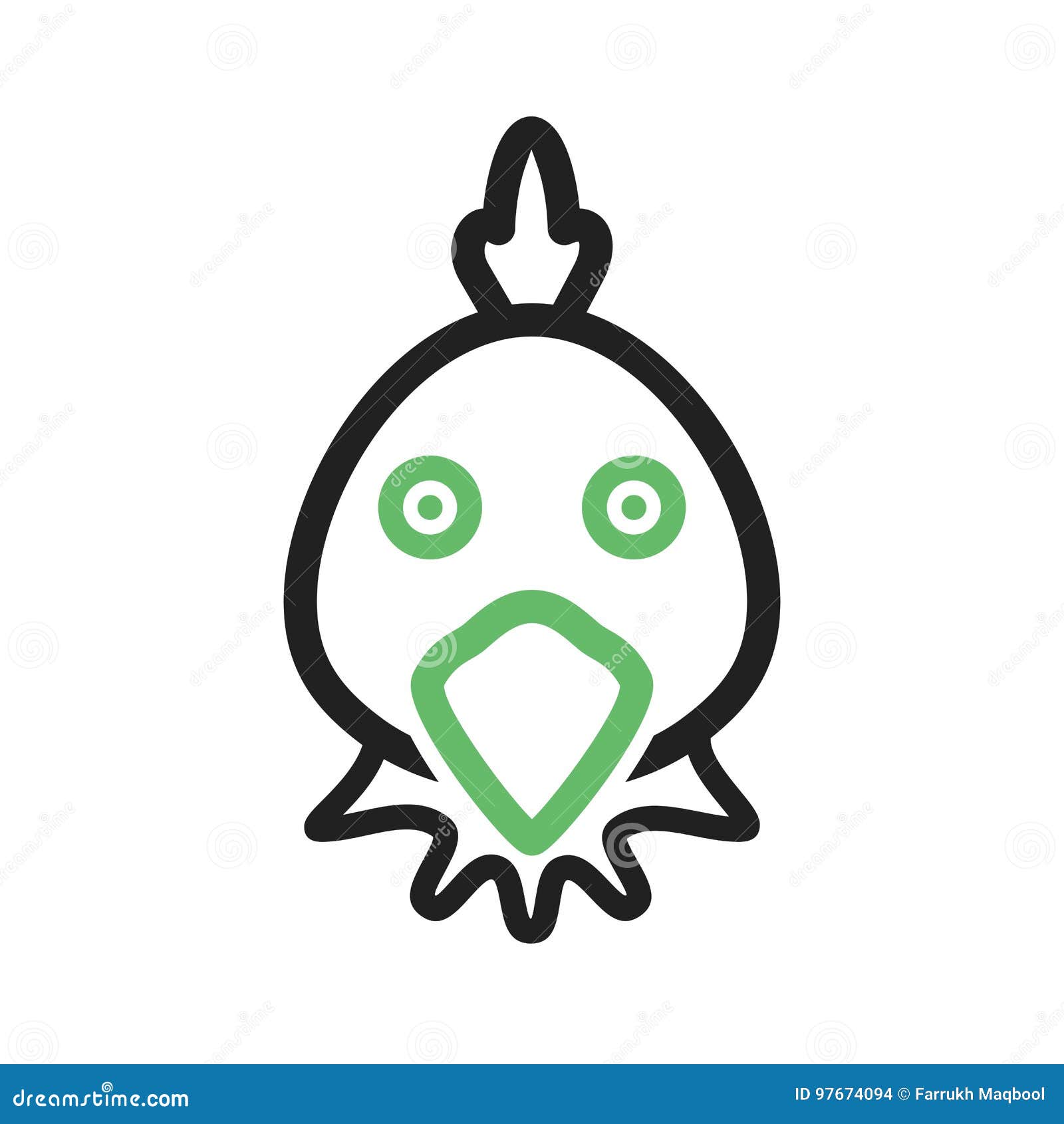Chicken Face stock vector. Illustration of rural, poultry - 97674094