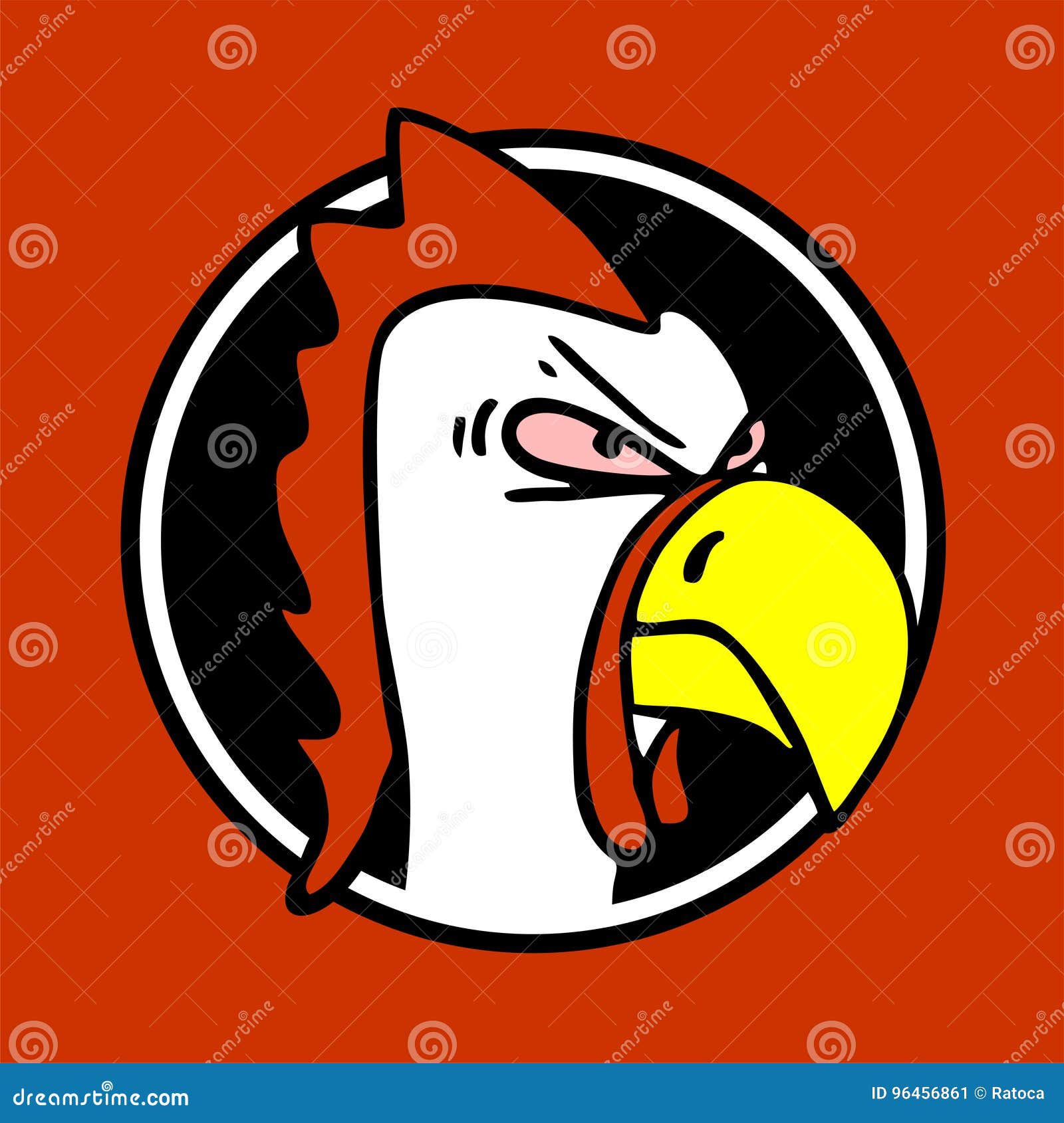 Chicken face icon stock vector. Illustration of head - 96456861